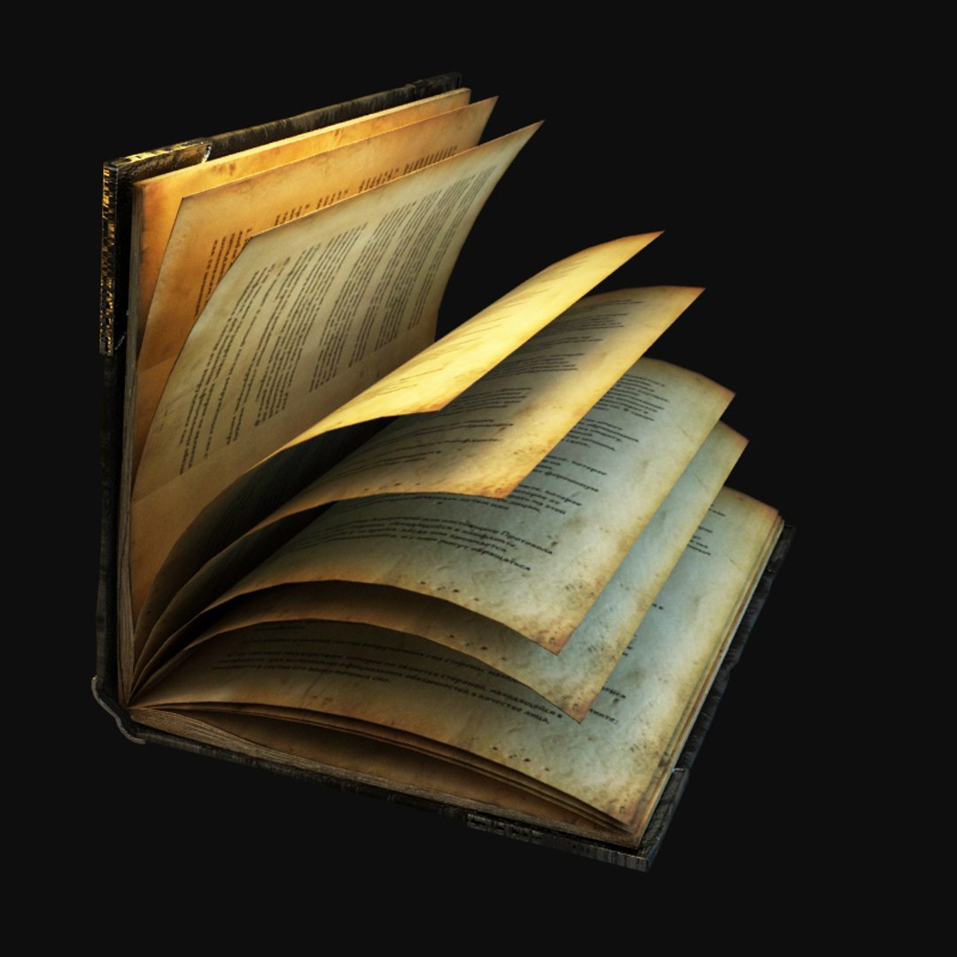 3d Old Book Model