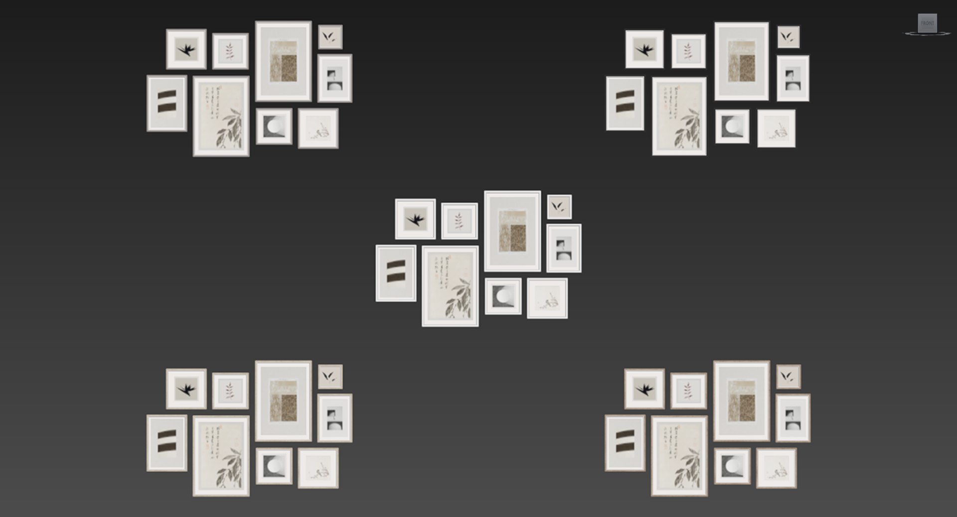 3D Picture Frames Set-344 - TurboSquid 1933638