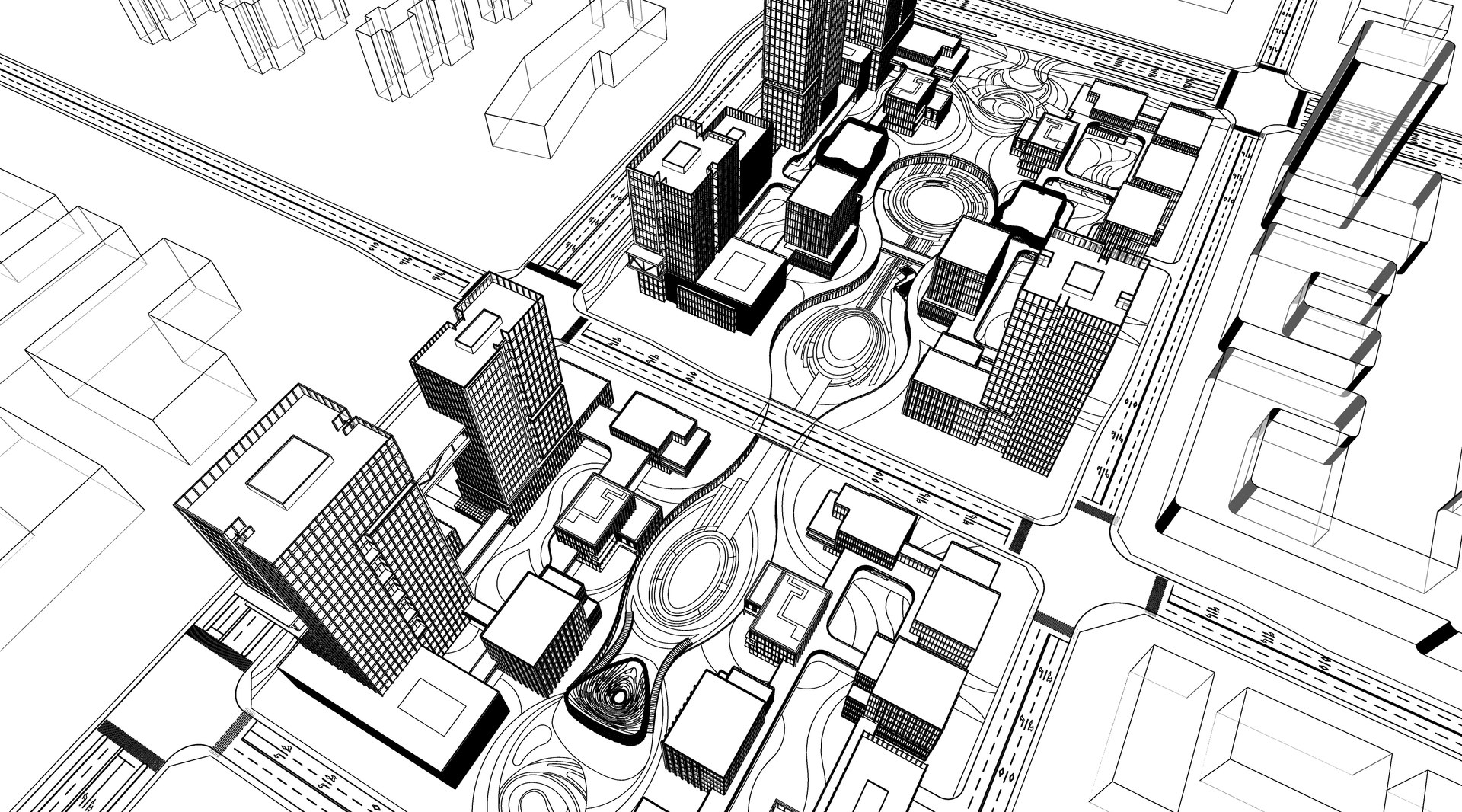 Modern City Block -A4 3D Model - TurboSquid 2379520