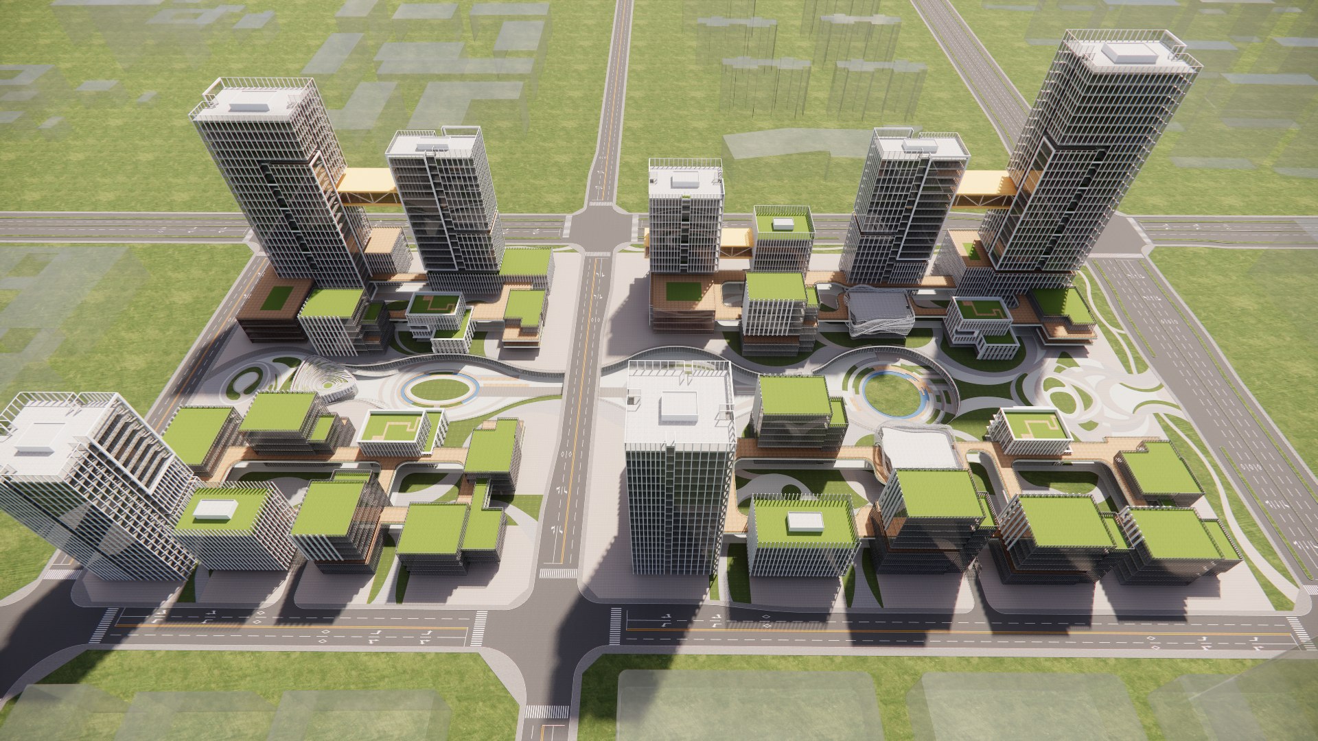 Modern City Block -A4 3D Model - TurboSquid 2379520