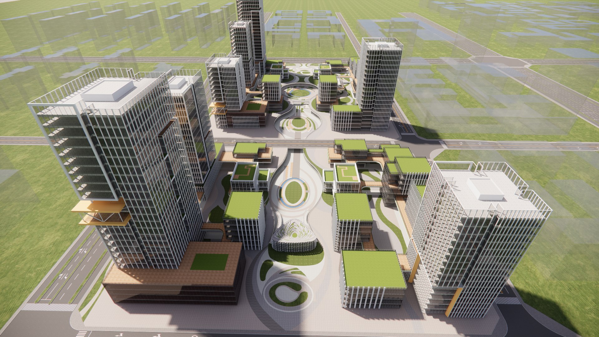 Modern City Block -A4 3D Model - TurboSquid 2379520