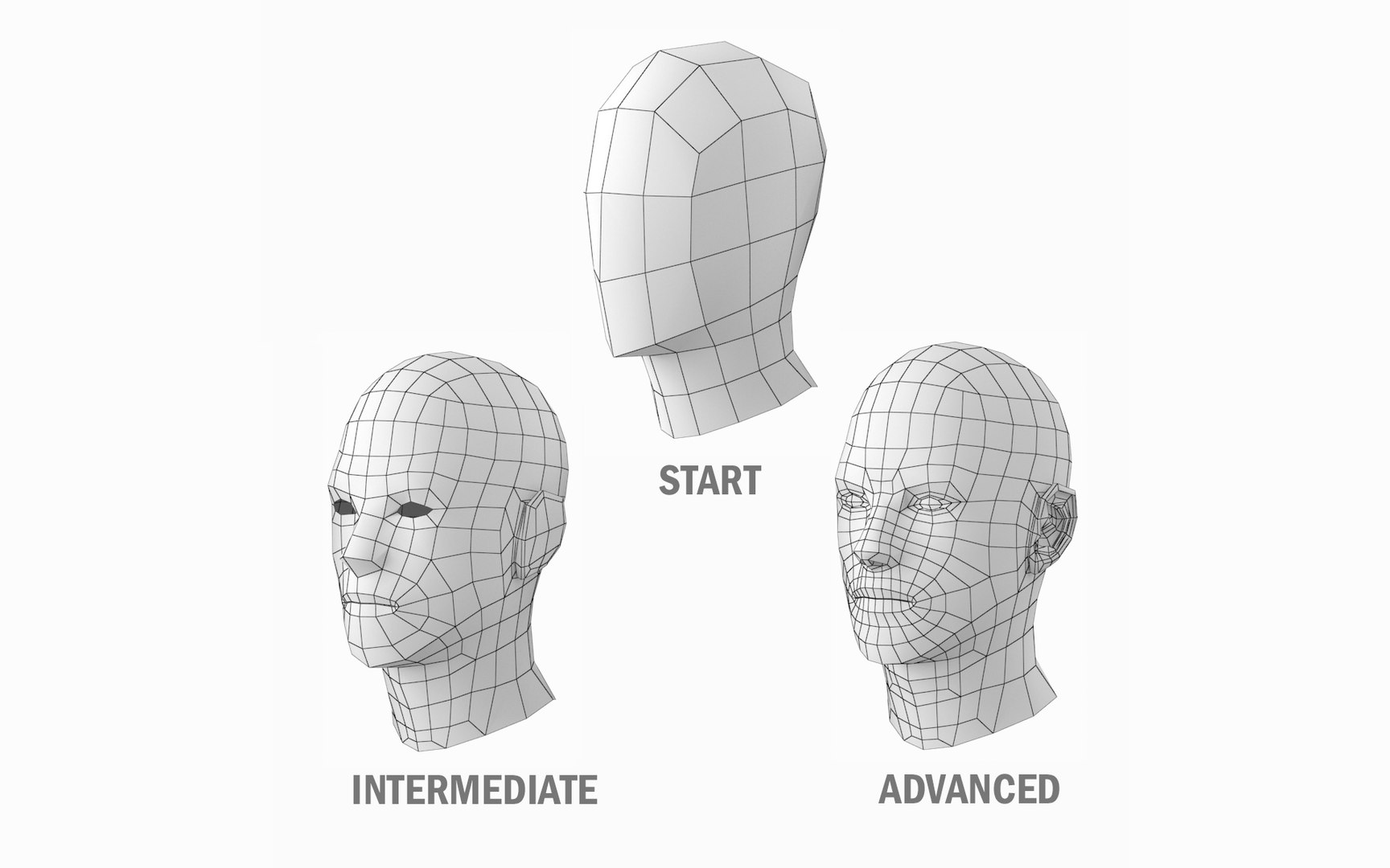 Female And Male Base Mesh Natural Proportions In A Pose BUNDLE Model ...