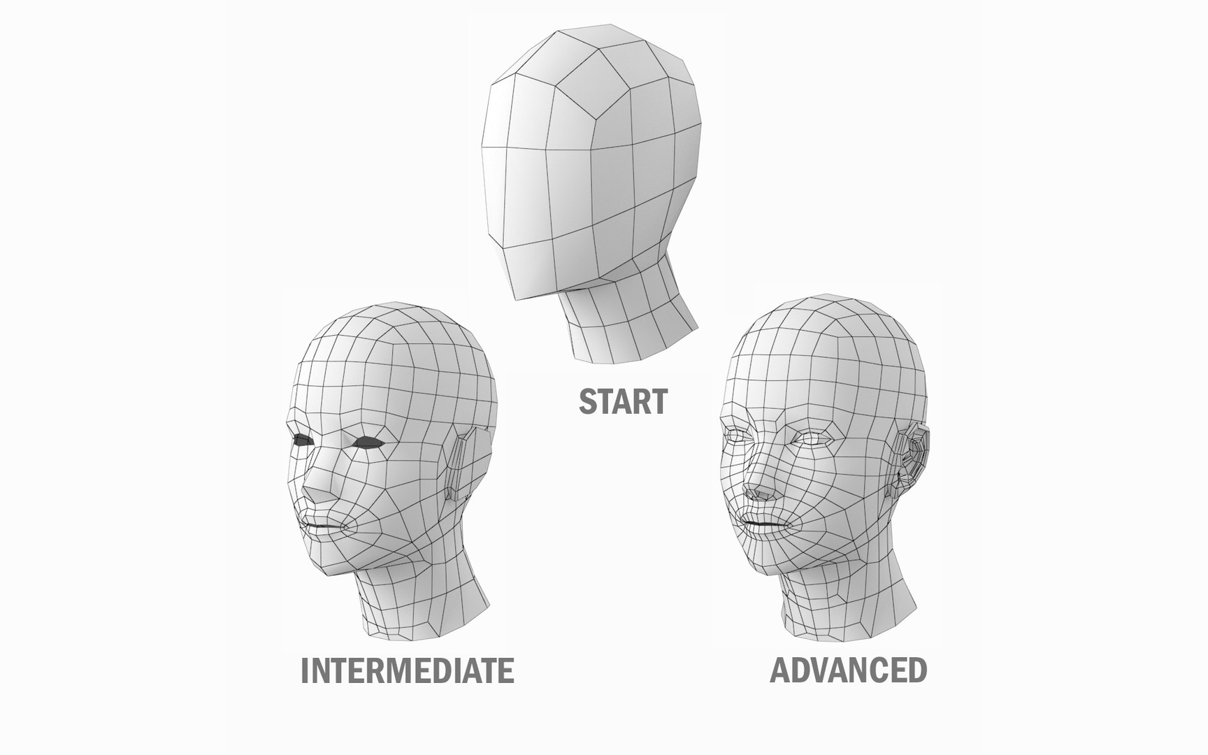 Female And Male Base Mesh Natural Proportions In A Pose BUNDLE Model ...