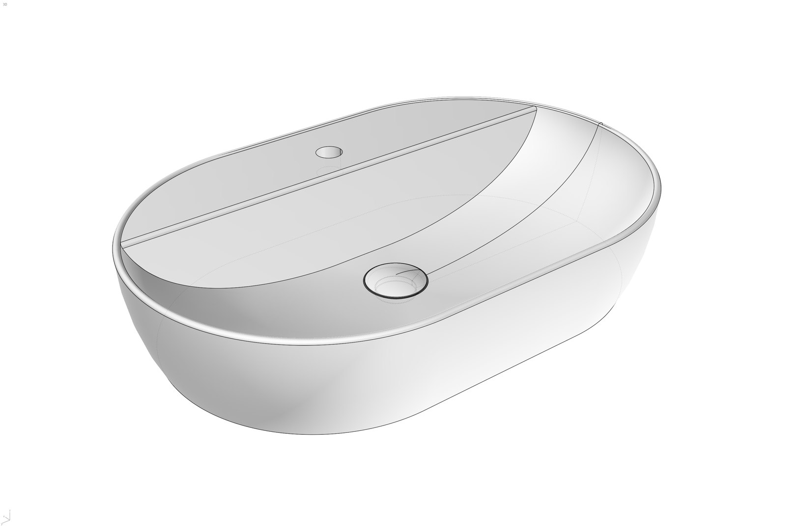 Bathroom Sink Infinitio 40x60 3D Model - TurboSquid 2171740