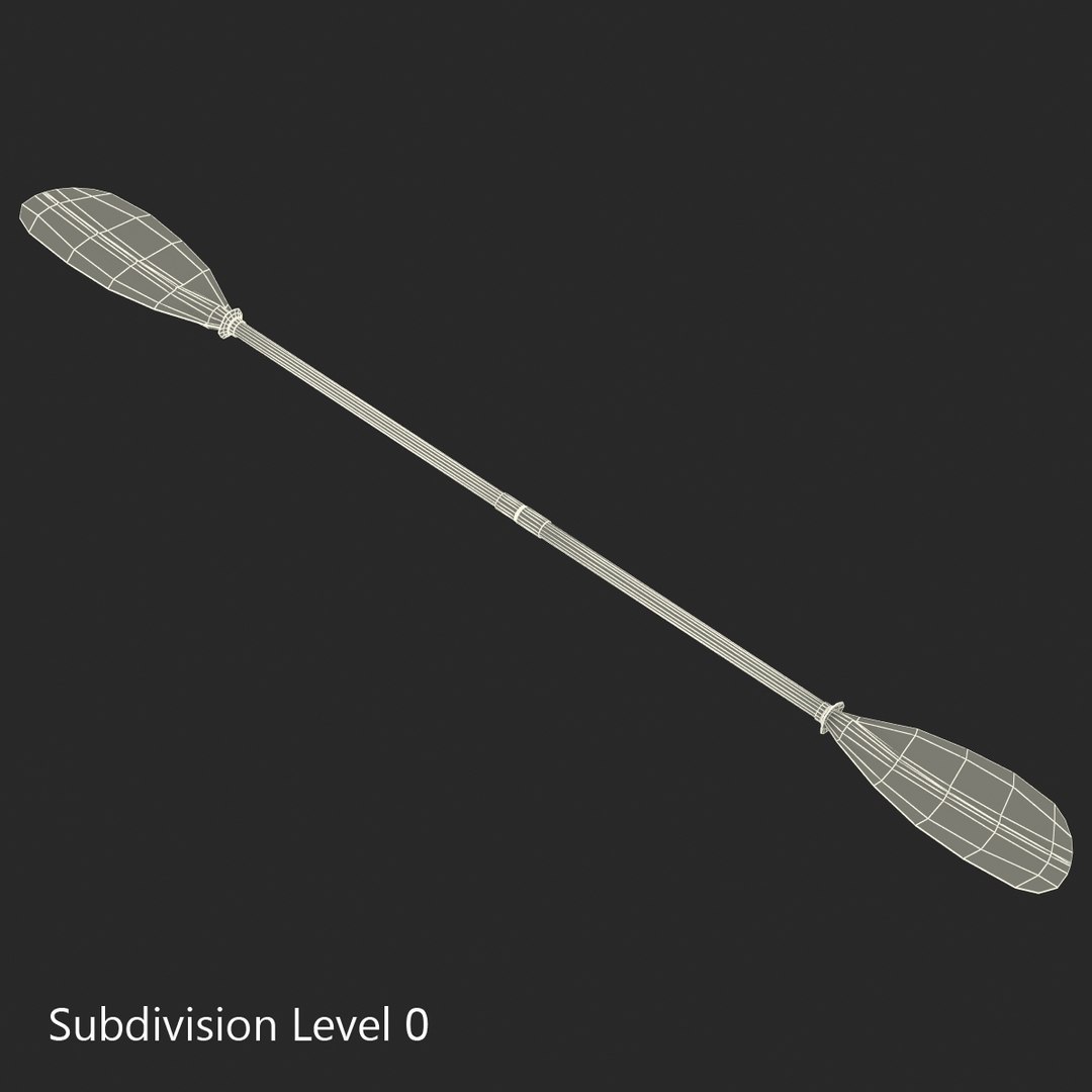 3d Canoe Paddle 5 Modeled Model