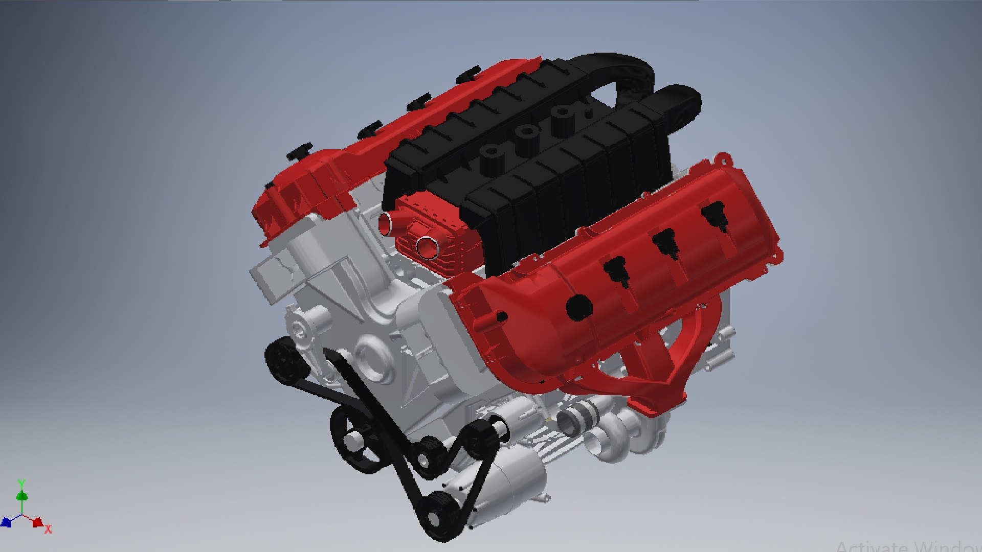 V6 engine assembly 3D mode 3D model - TurboSquid 2149139