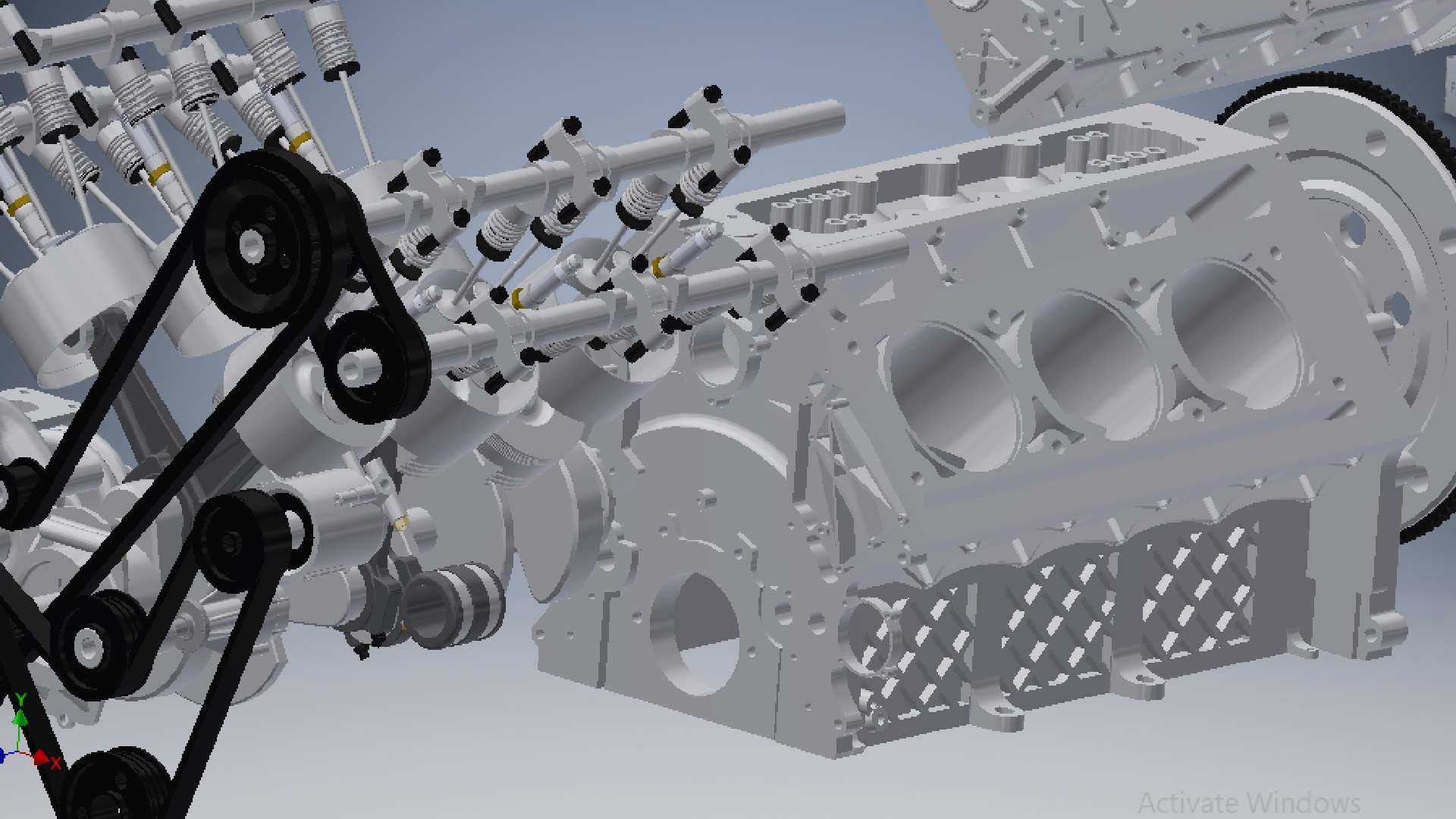 V6 engine assembly 3D mode 3D model - TurboSquid 2149139