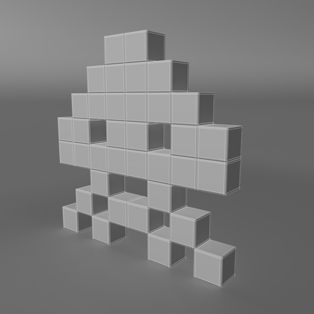 3d Model Space Invaders