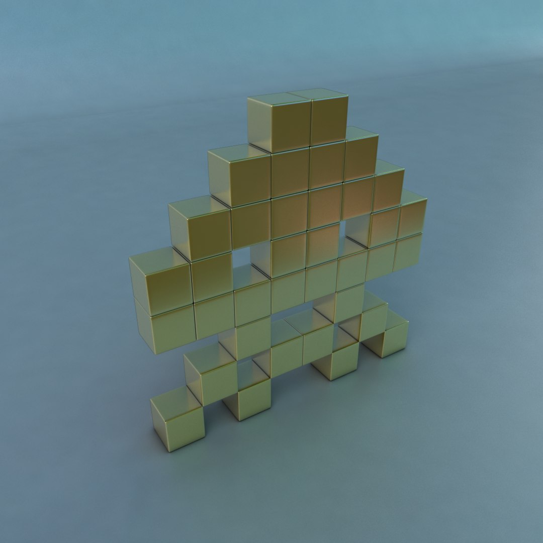3d Model Space Invaders