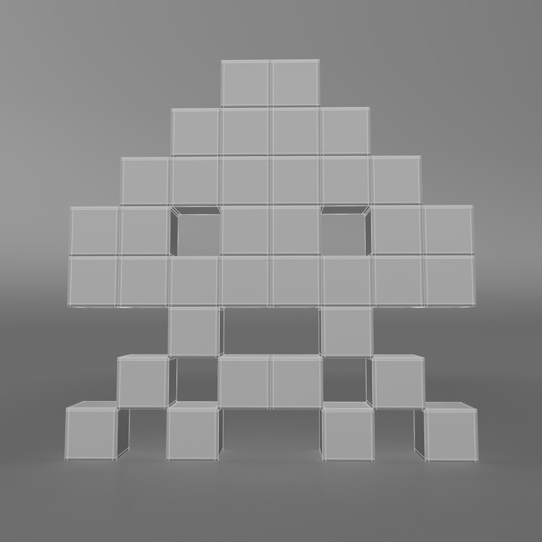 3d Model Space Invaders
