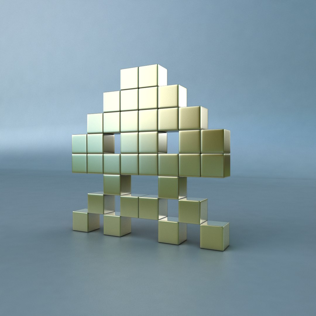 3d Model Space Invaders