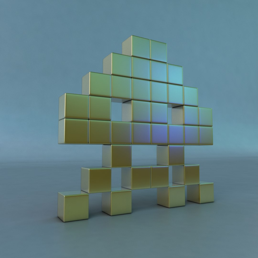 3d Model Space Invaders