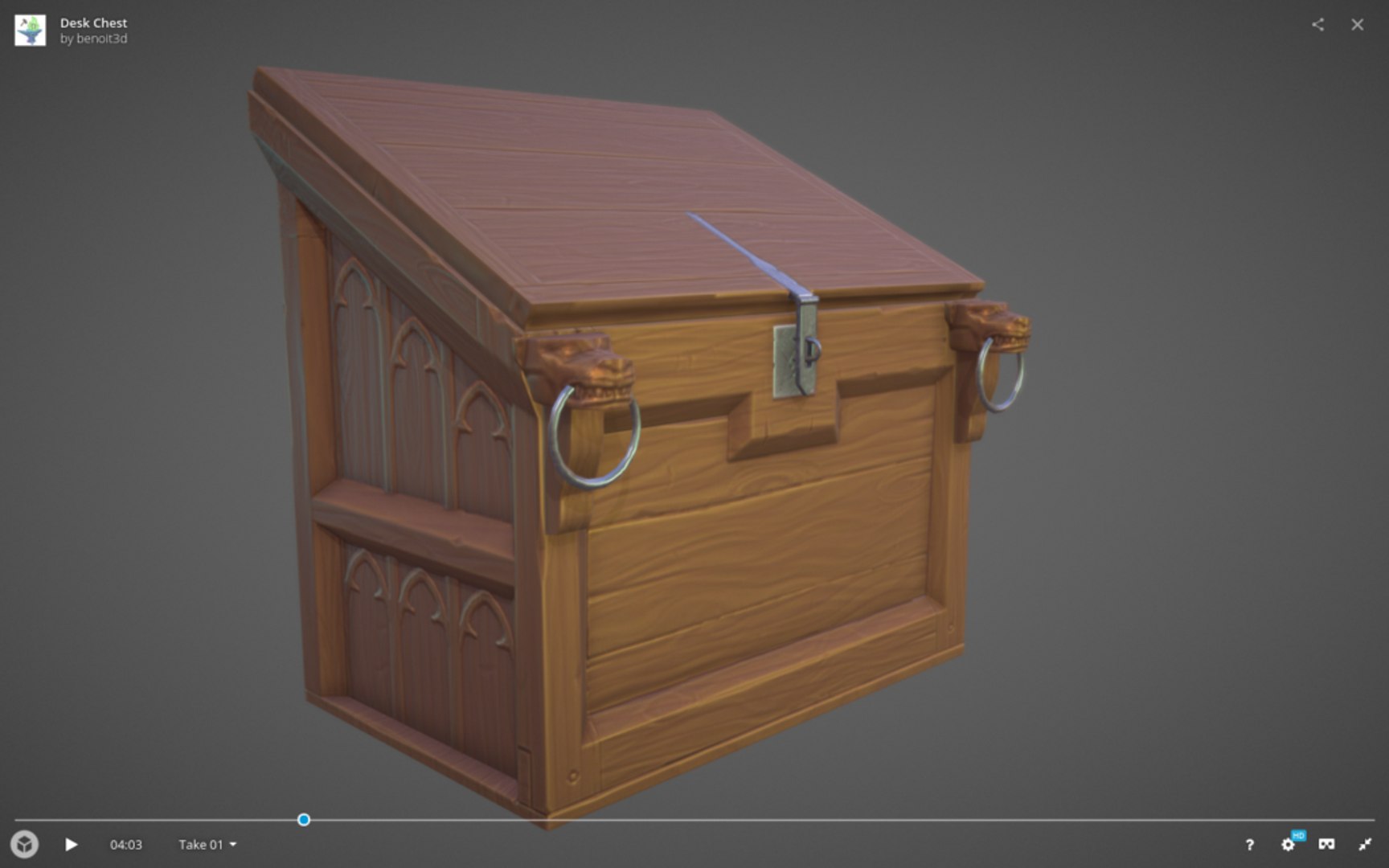 Gothic Chest 3D Model - TurboSquid 1537508