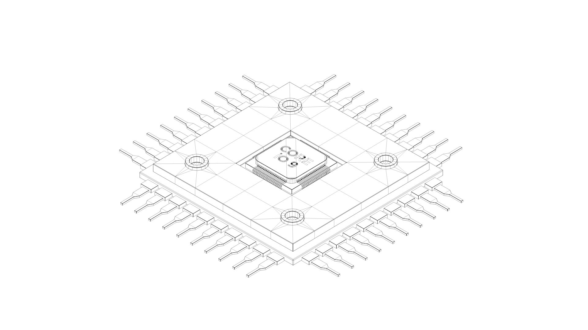 Visual Electronic Chip 3D Model - TurboSquid 2262573