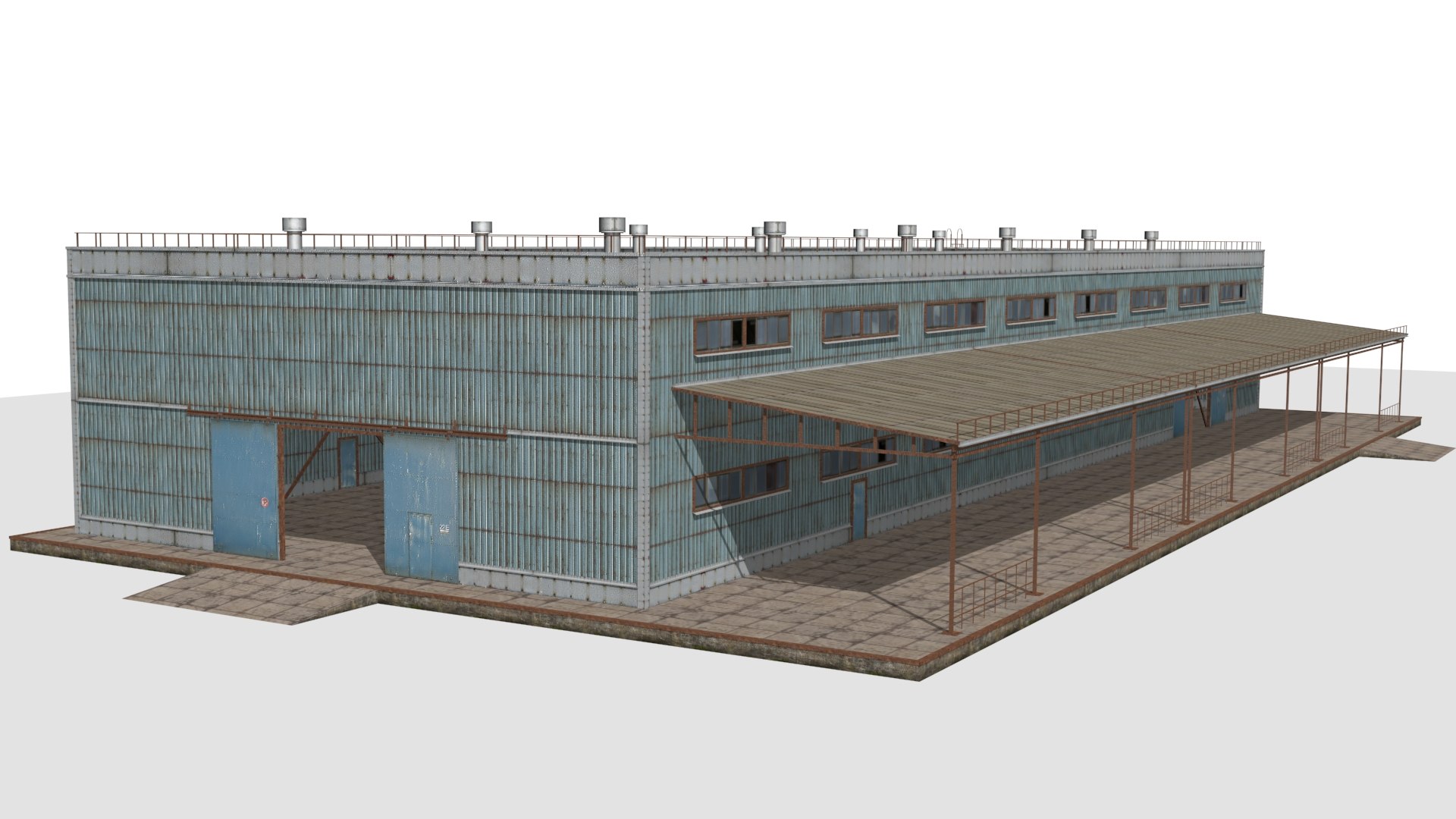 Metal Building 3D - TurboSquid 2513808