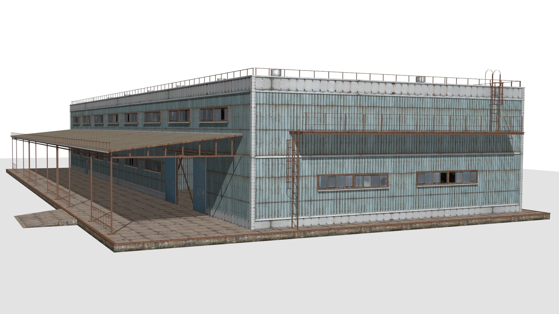 Metal Building 3D - TurboSquid 2513808