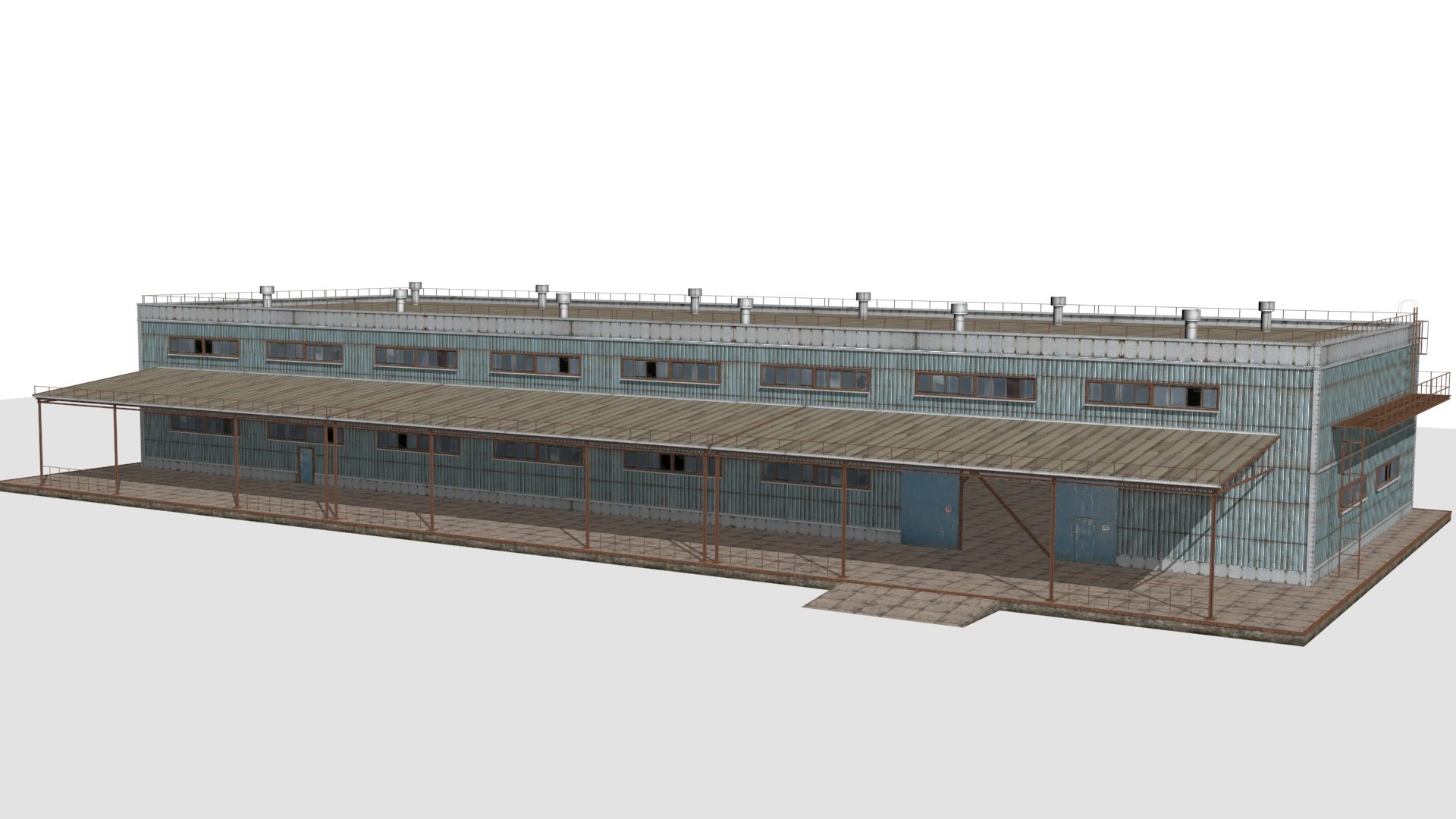 Metal Building 3D - TurboSquid 2513808