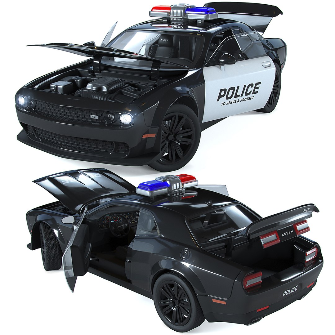 3D Metal Car Model Dodge Challenger Demon SRT Police Model - TurboSquid ...
