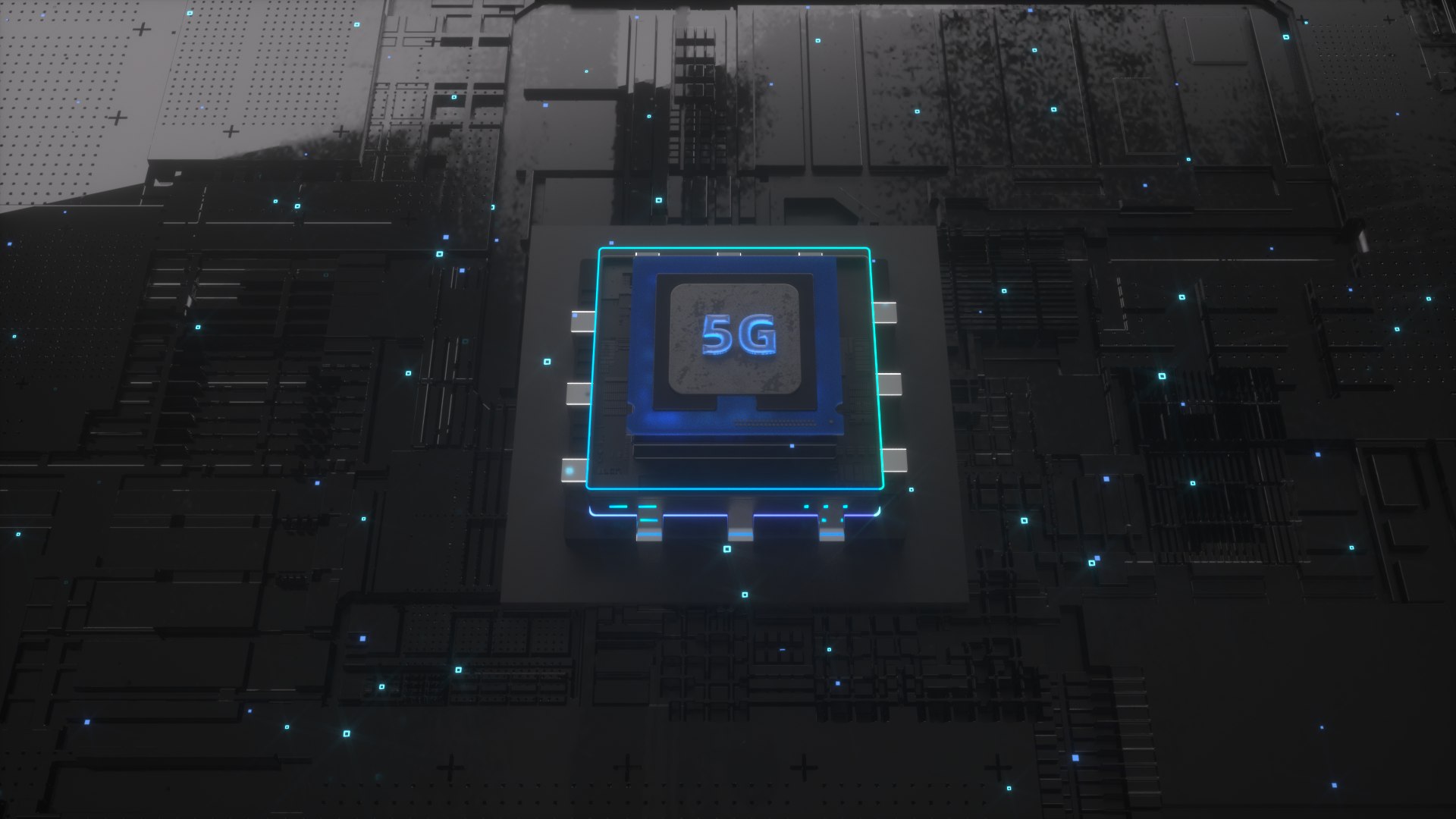 C4D Octane CPU Chip Core Capacitance Scifi Circuit Board 7 3D Model ...