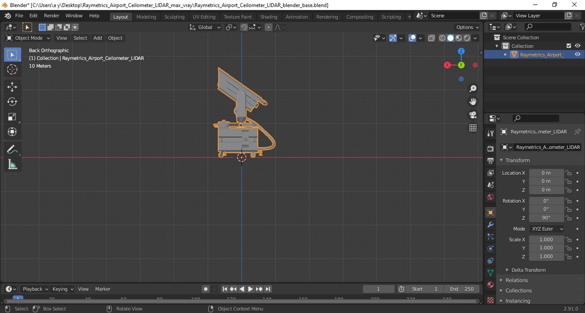 3D Model Raymetrics Airport Ceilometer LIDAR - TurboSquid 1724396