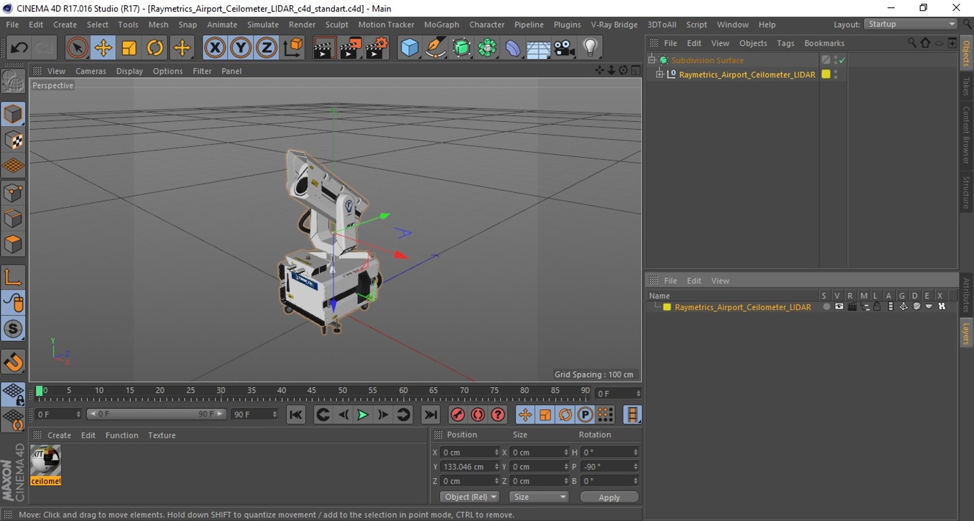 3D Model Raymetrics Airport Ceilometer LIDAR - TurboSquid 1724396