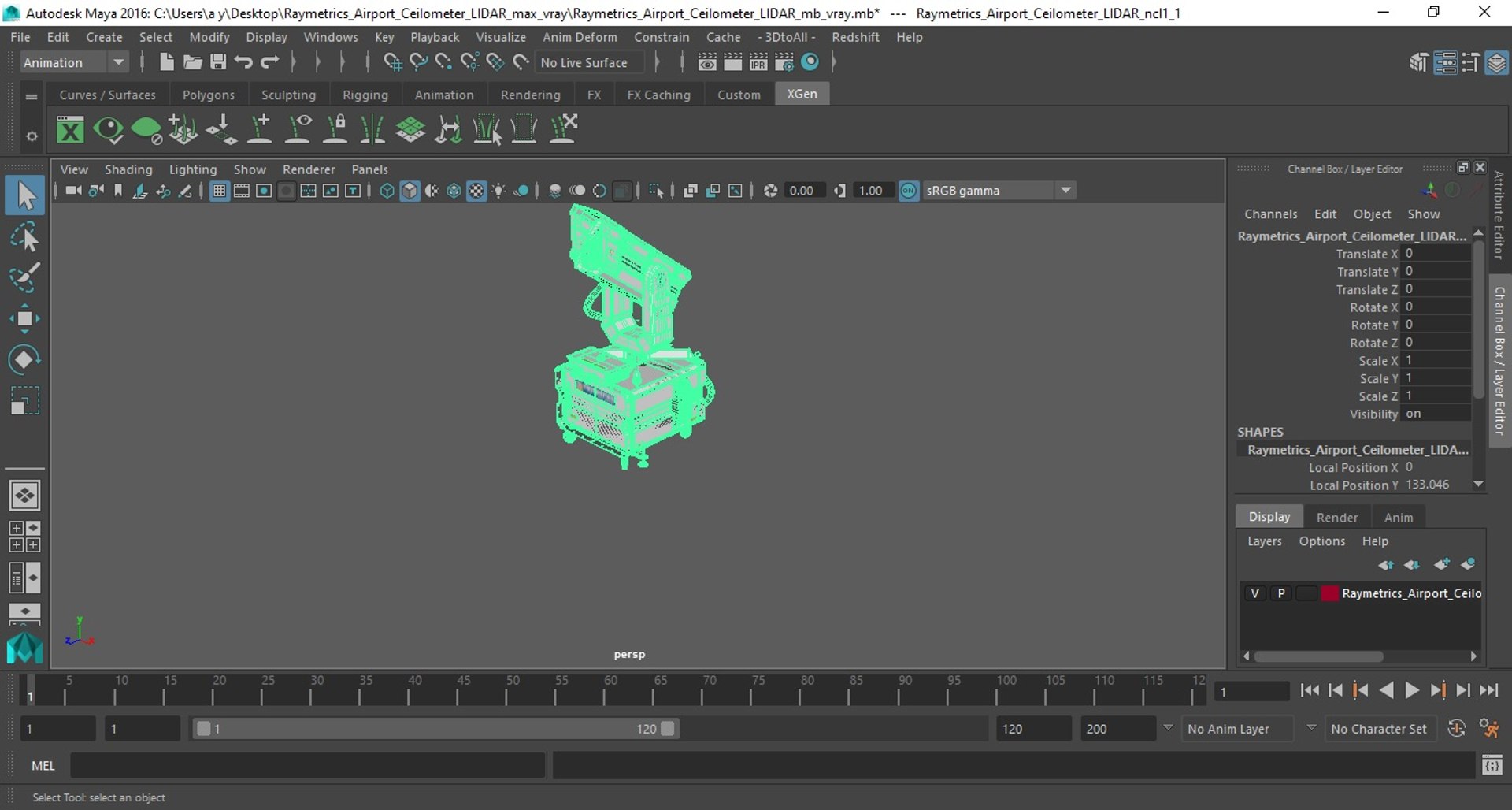 3D Model Raymetrics Airport Ceilometer LIDAR - TurboSquid 1724396