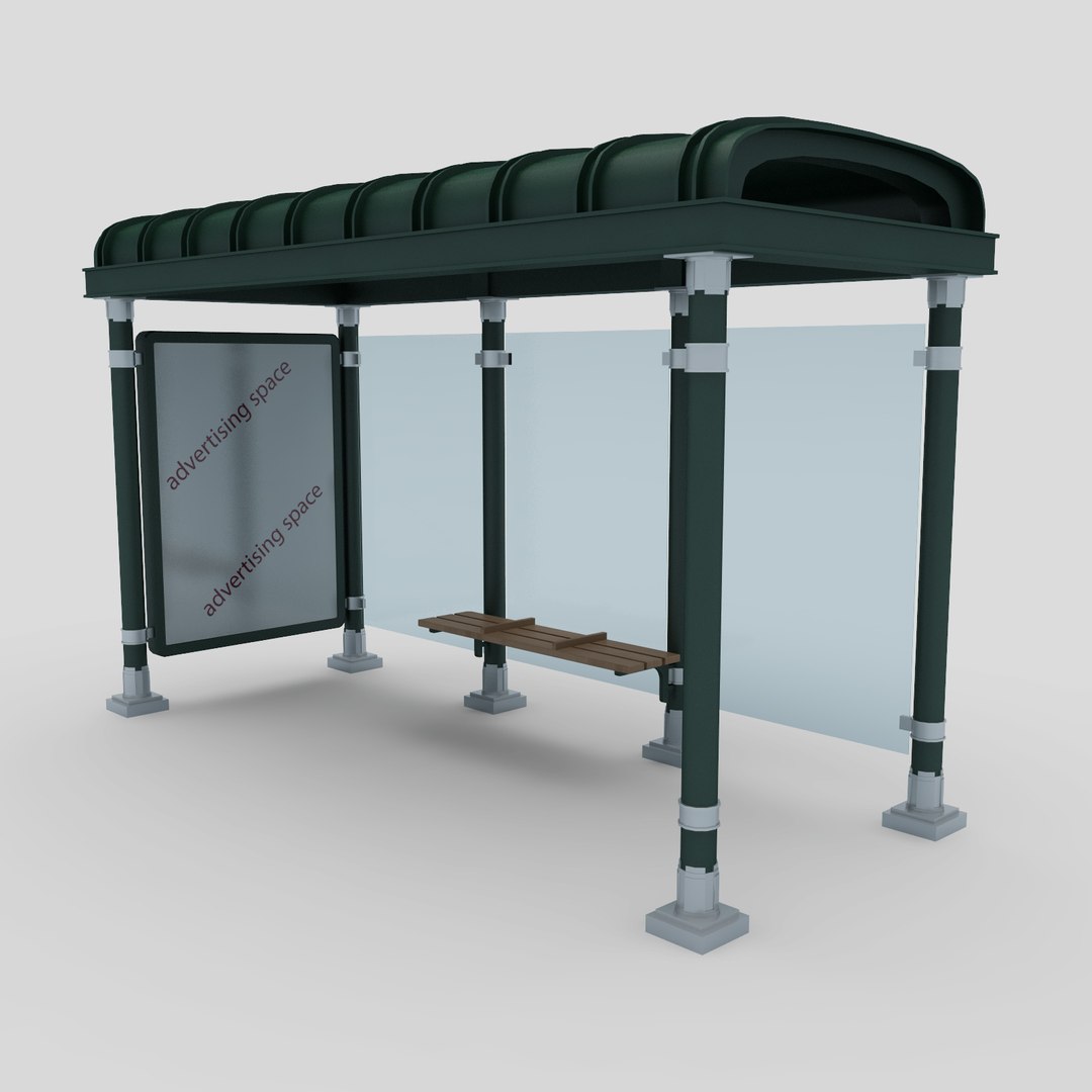 3d Bus Stop Model