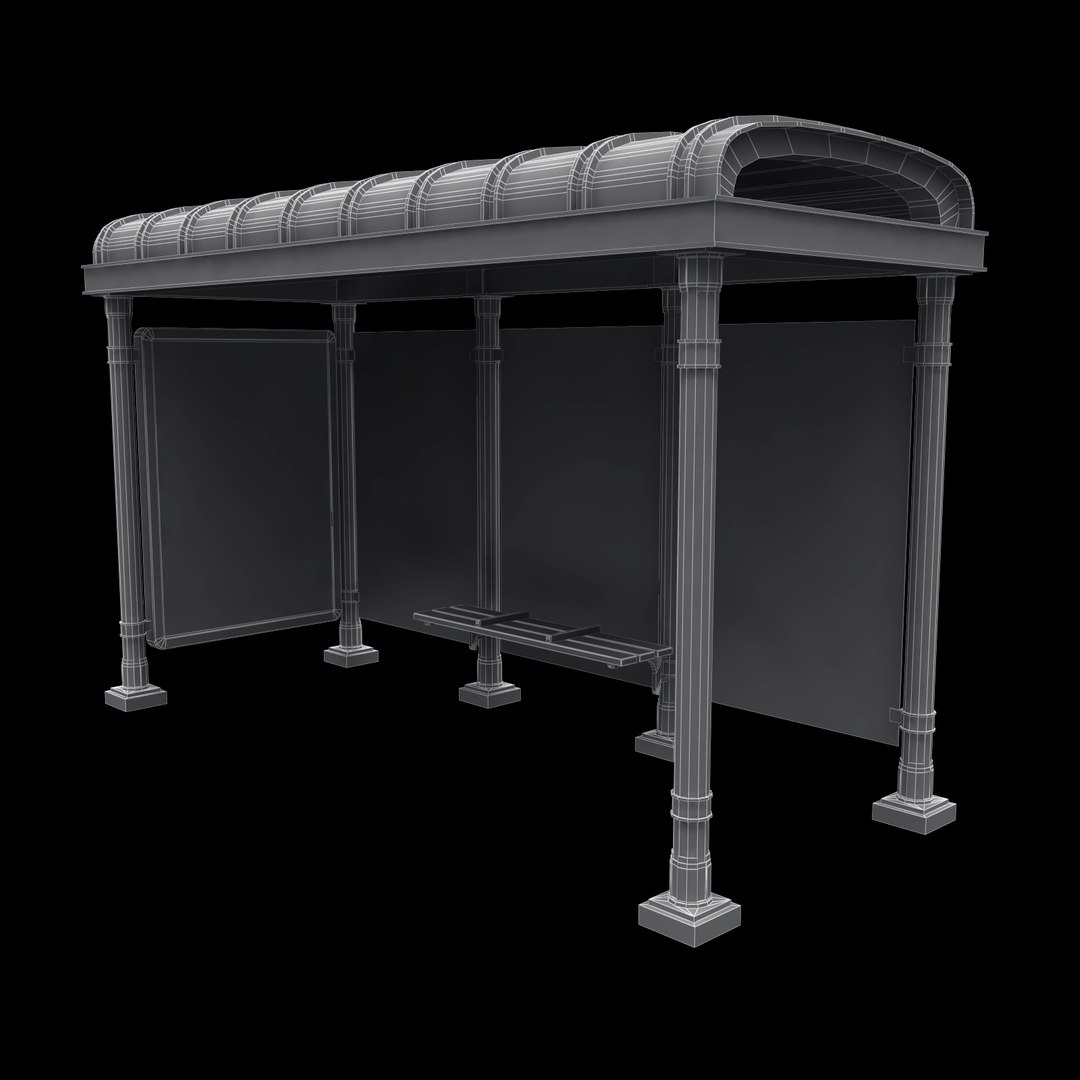 3d Bus Stop Model