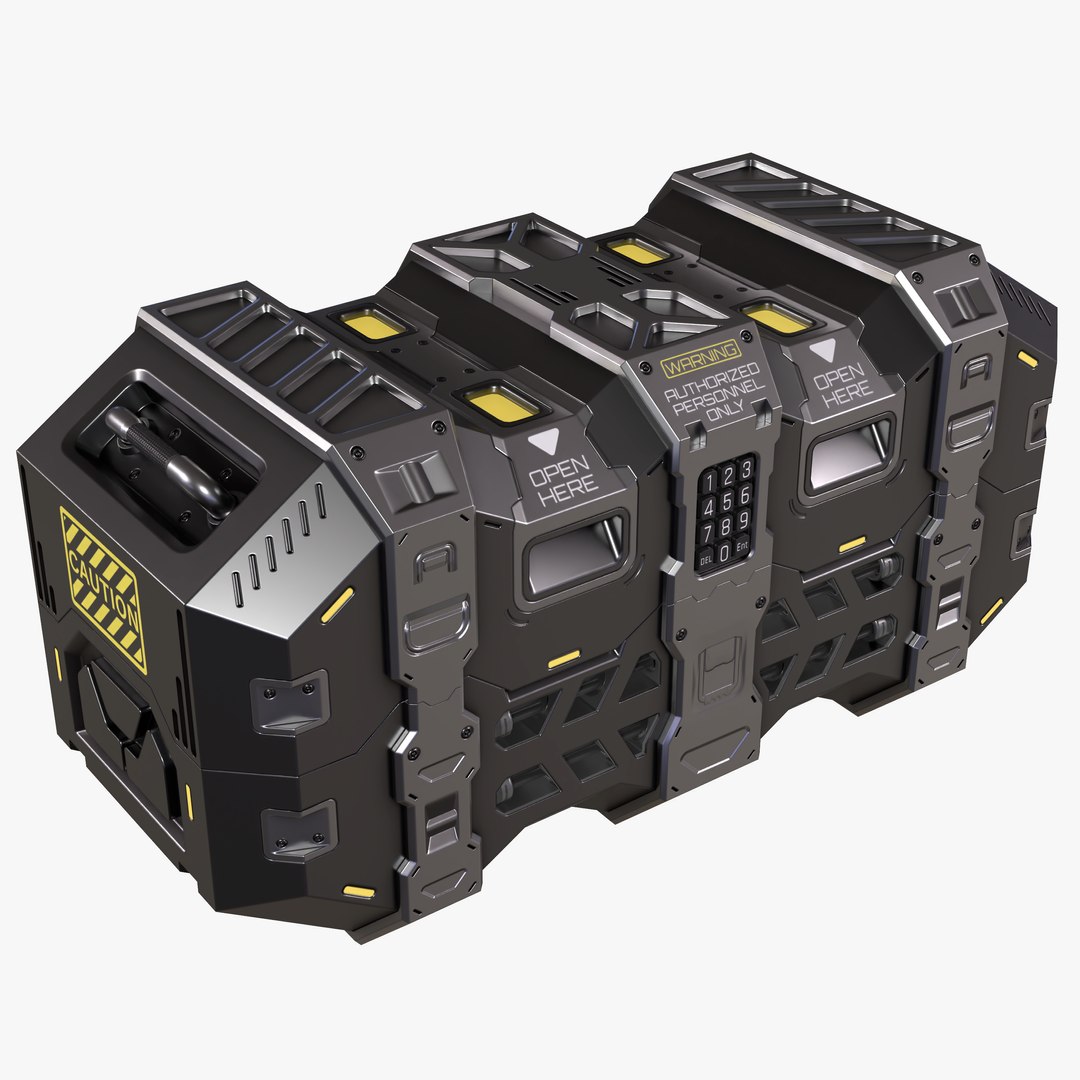 3D Sci-fi Crate model - TurboSquid 2019395