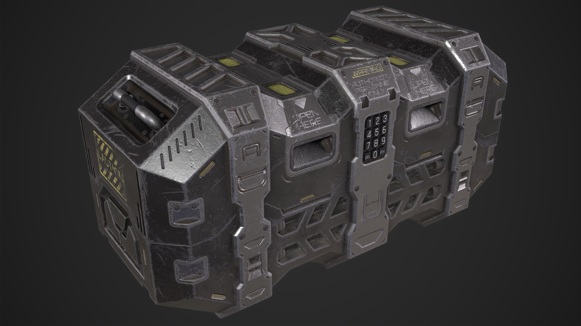 3D Sci-fi Crate Model - TurboSquid 2019395