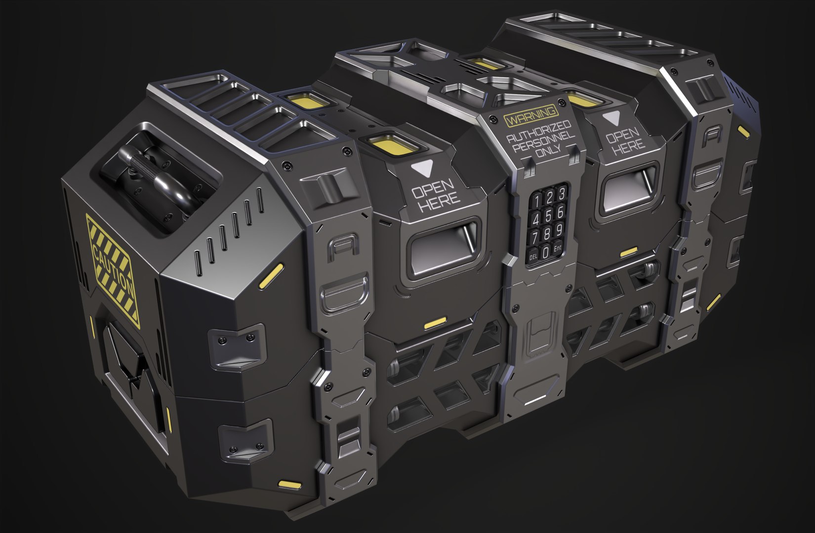 3D Sci-fi Crate Model - TurboSquid 2019395