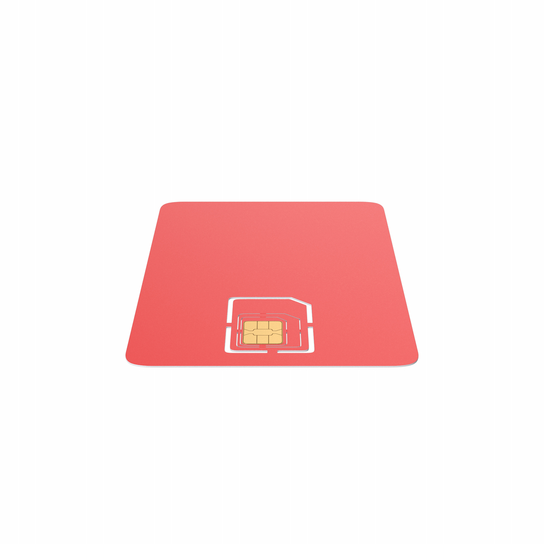 Red Mobile Phone SIM Card 3D - TurboSquid 2090970