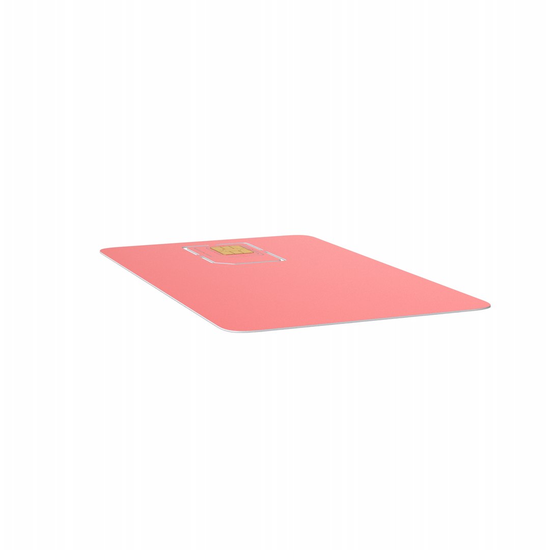 Red Mobile Phone SIM Card 3D - TurboSquid 2090970