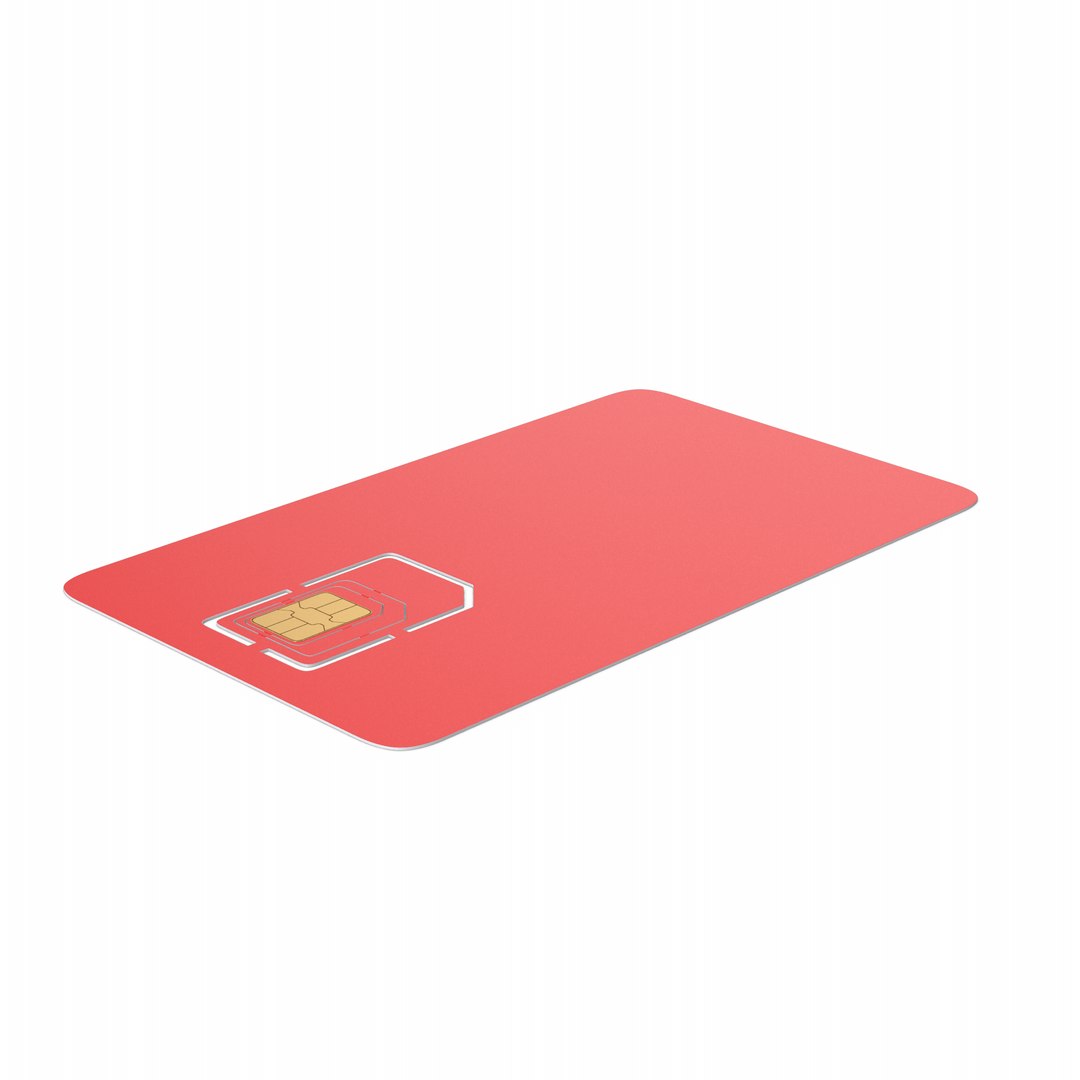 Red Mobile Phone SIM Card 3D - TurboSquid 2090970