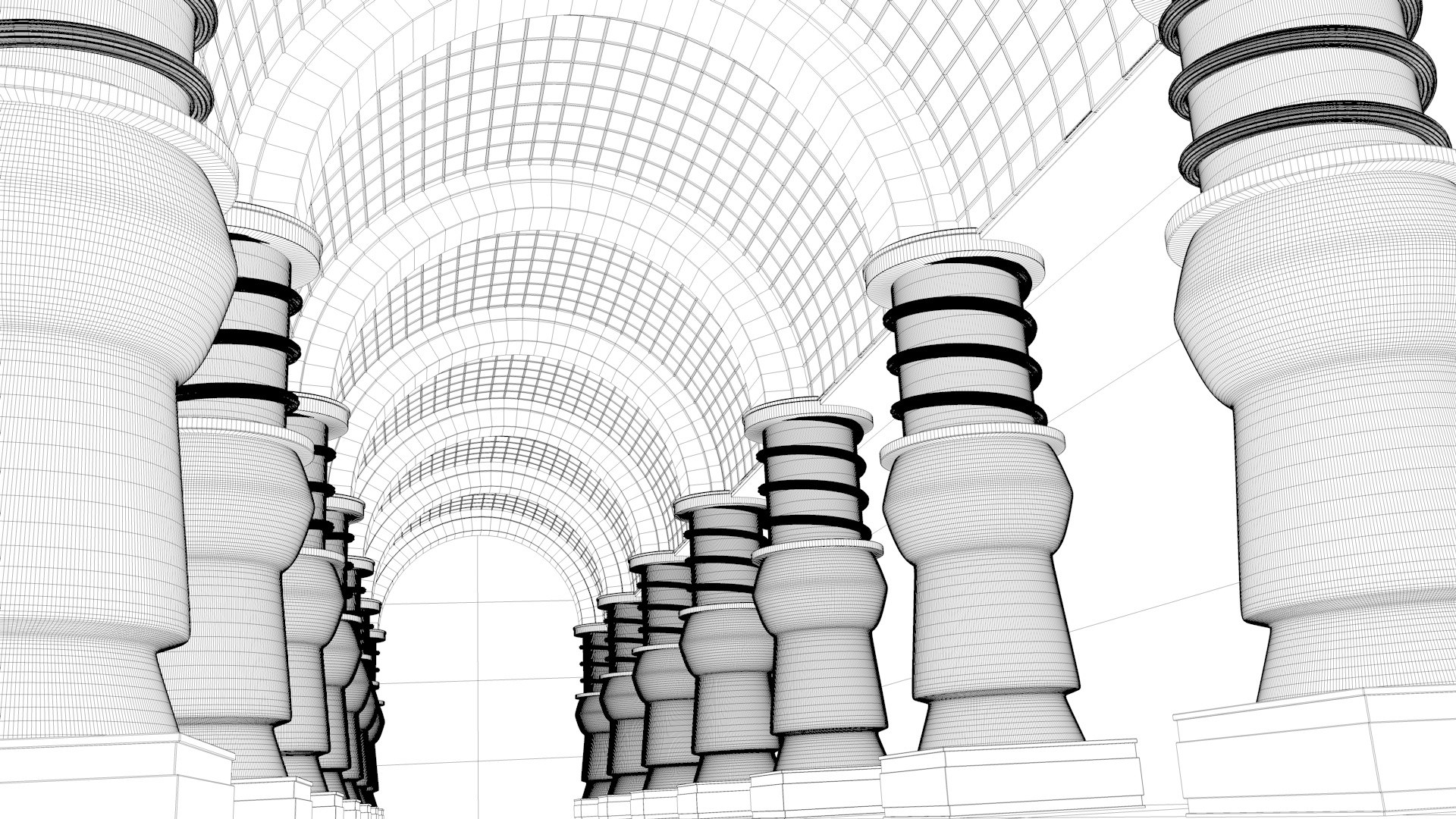 3D Blue Temple 3D Environment - TurboSquid 2249894