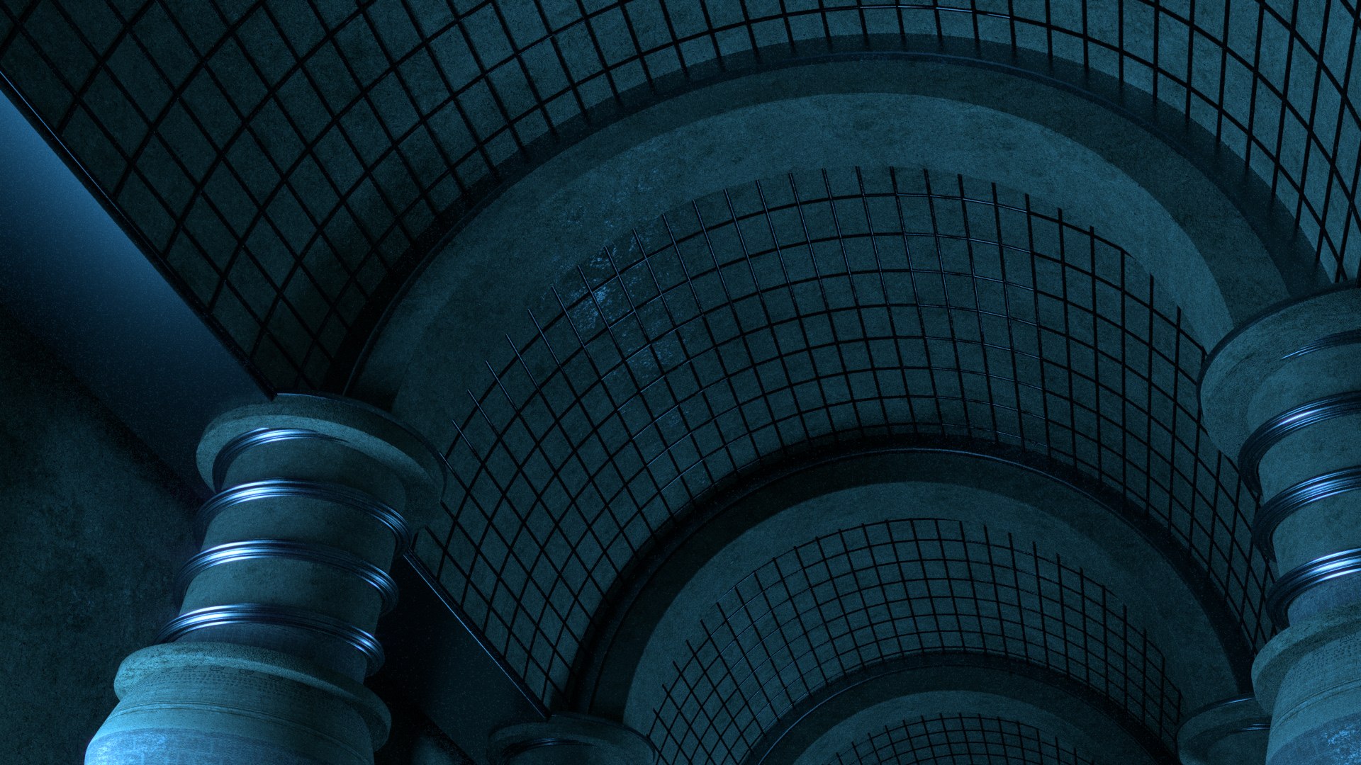 3D Blue Temple 3D Environment - TurboSquid 2249894