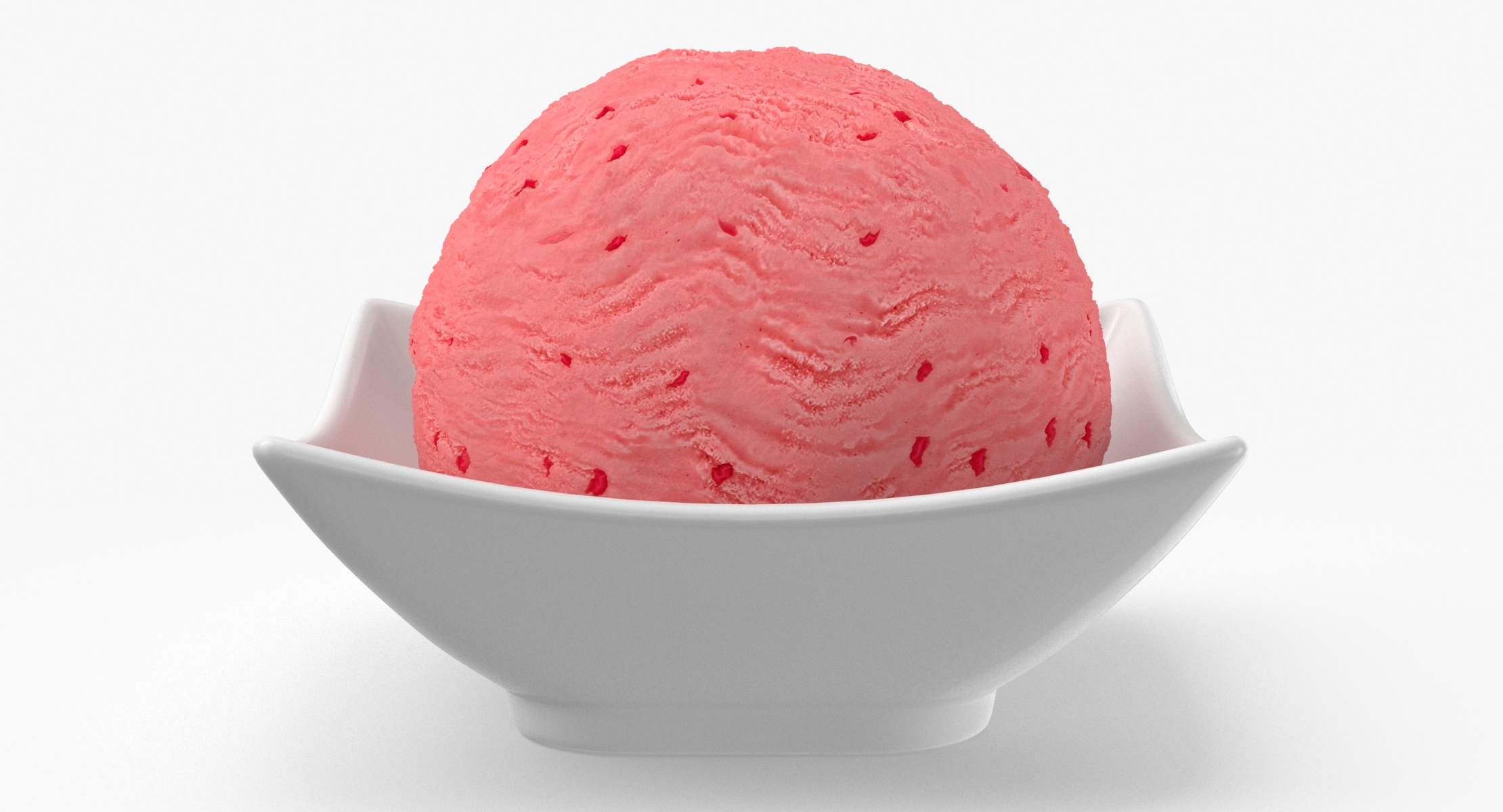 modelo 3d Ball Of Ice Cream Strawberry - TurboSquid 2025056