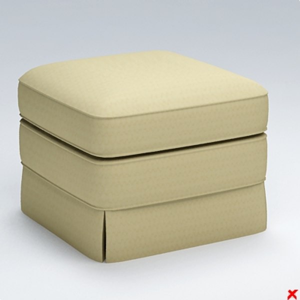 3d chair ottoman