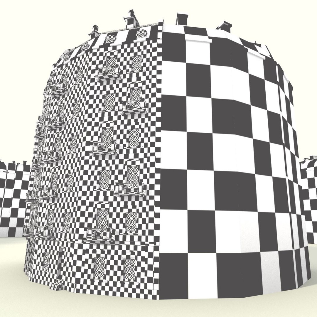 maya tileable classical houses cityscape