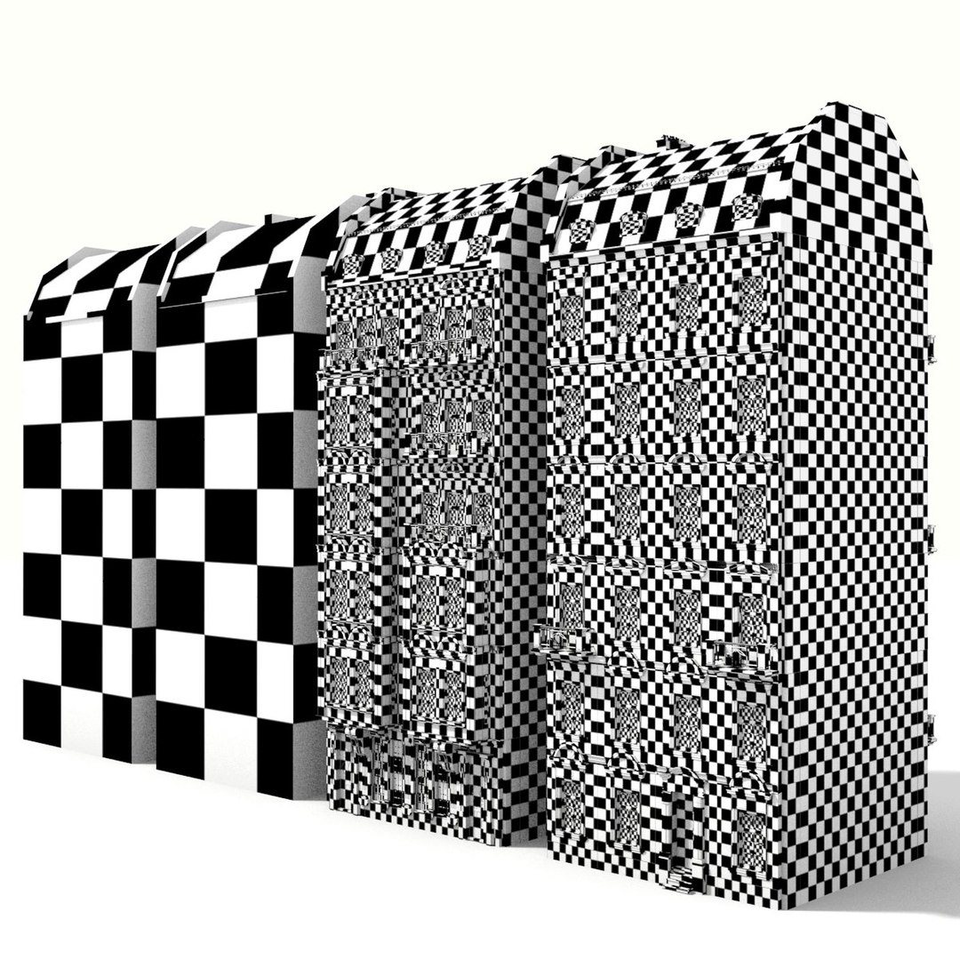 maya tileable classical houses cityscape