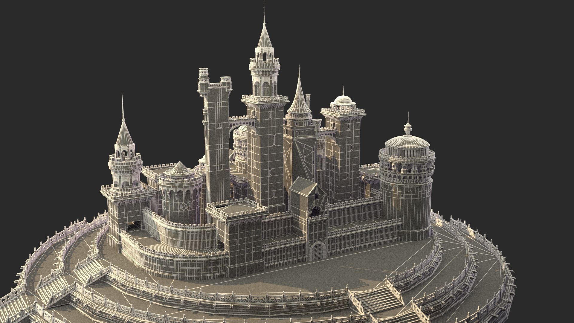 3D Chinese Castle Model - TurboSquid 2335500