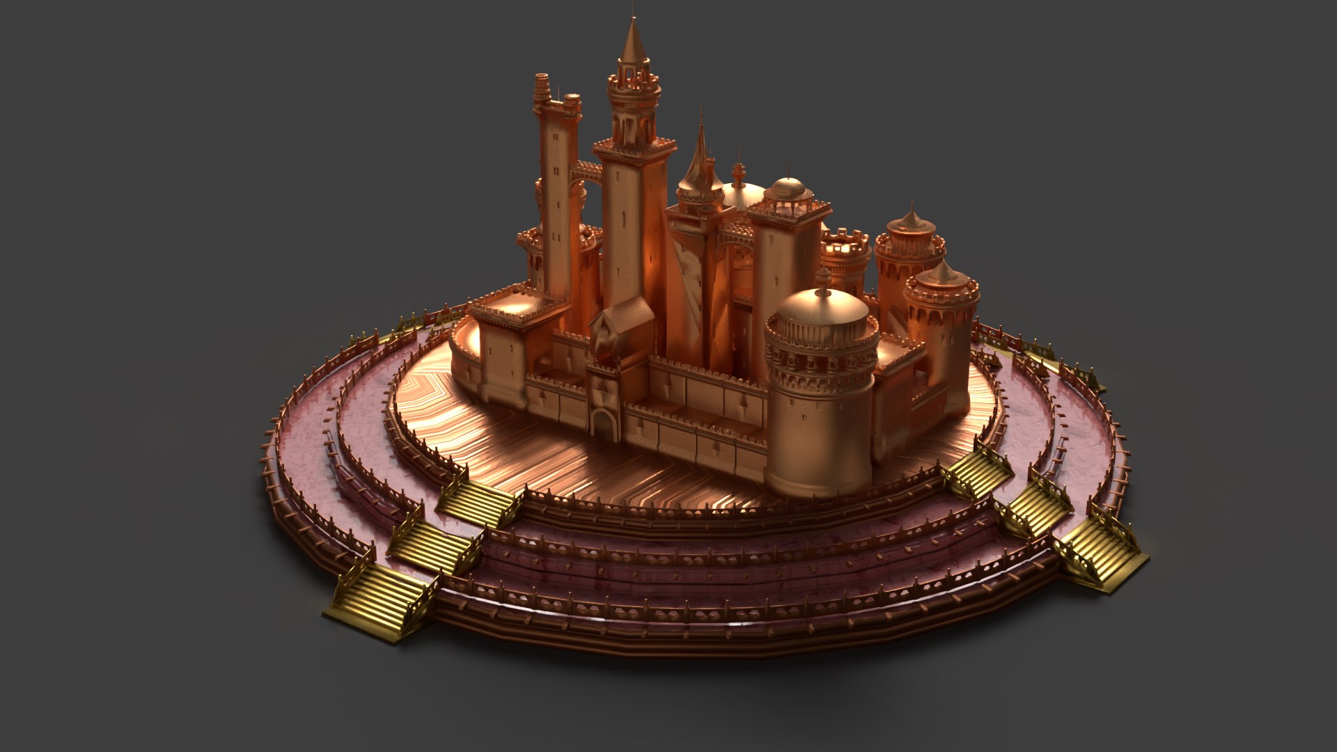 3D Chinese Castle Model - TurboSquid 2335500
