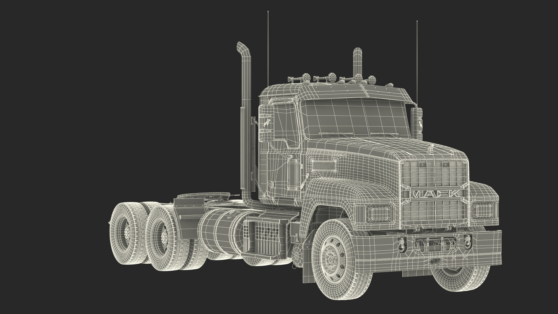 3D Mack Medium Duty Truck Blue Rigged - TurboSquid 2297327