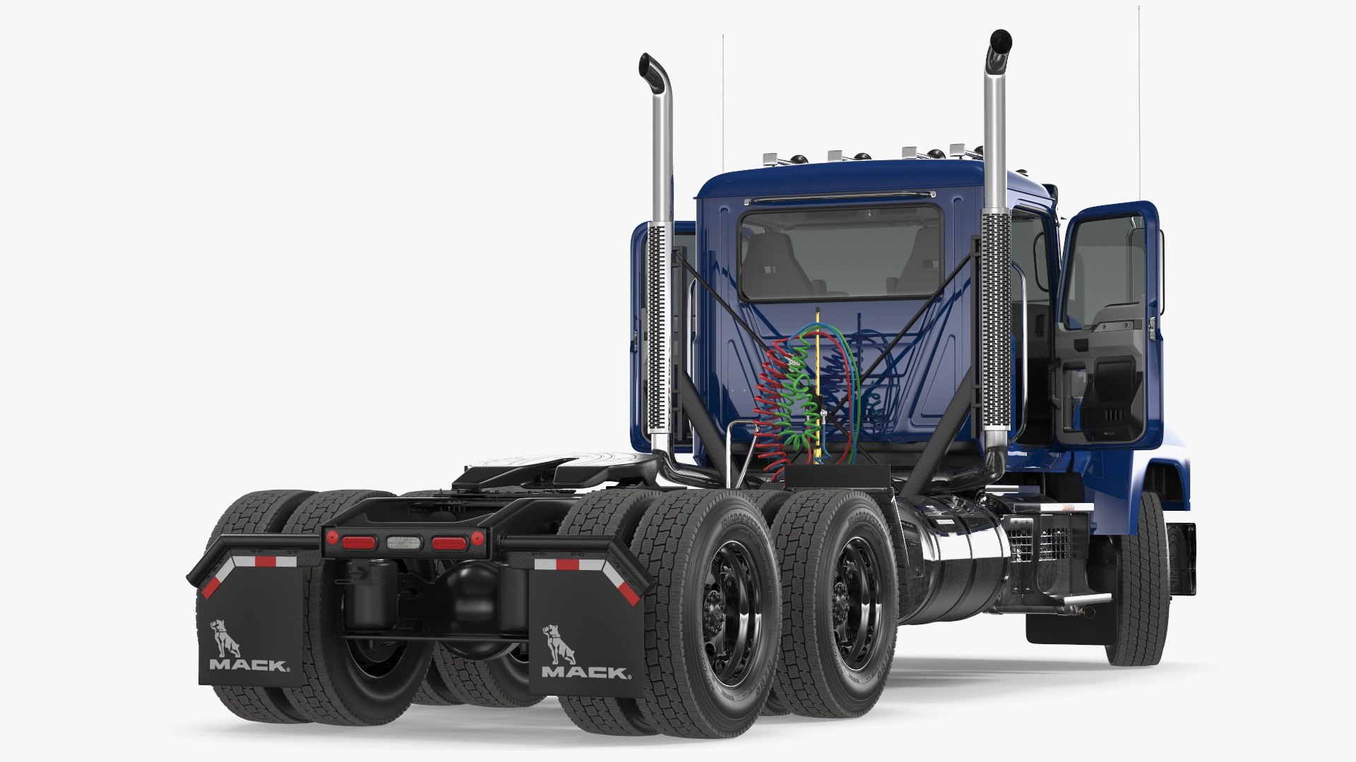 3D Mack Medium Duty Truck Blue Rigged - TurboSquid 2297327