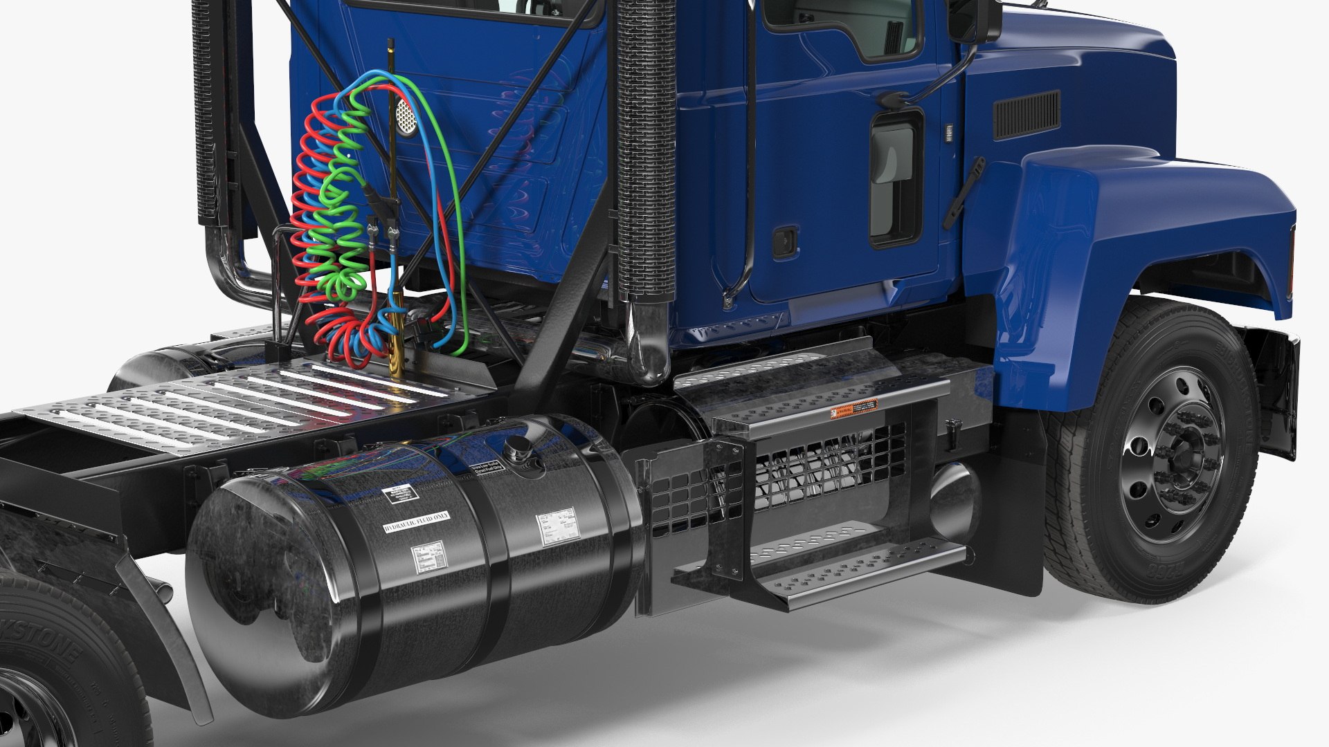 3D Mack Medium Duty Truck Blue Rigged - TurboSquid 2297327