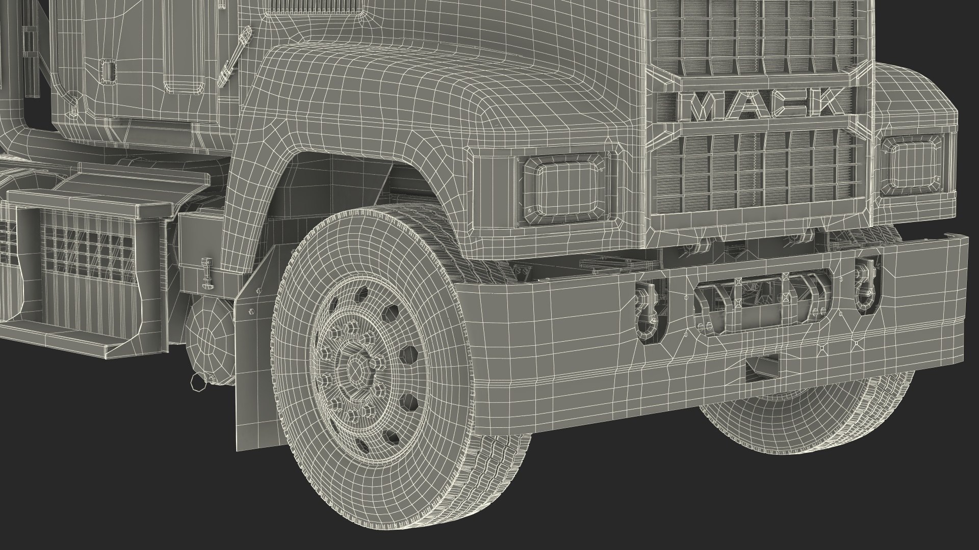 3D Mack Medium Duty Truck Blue Rigged - TurboSquid 2297327