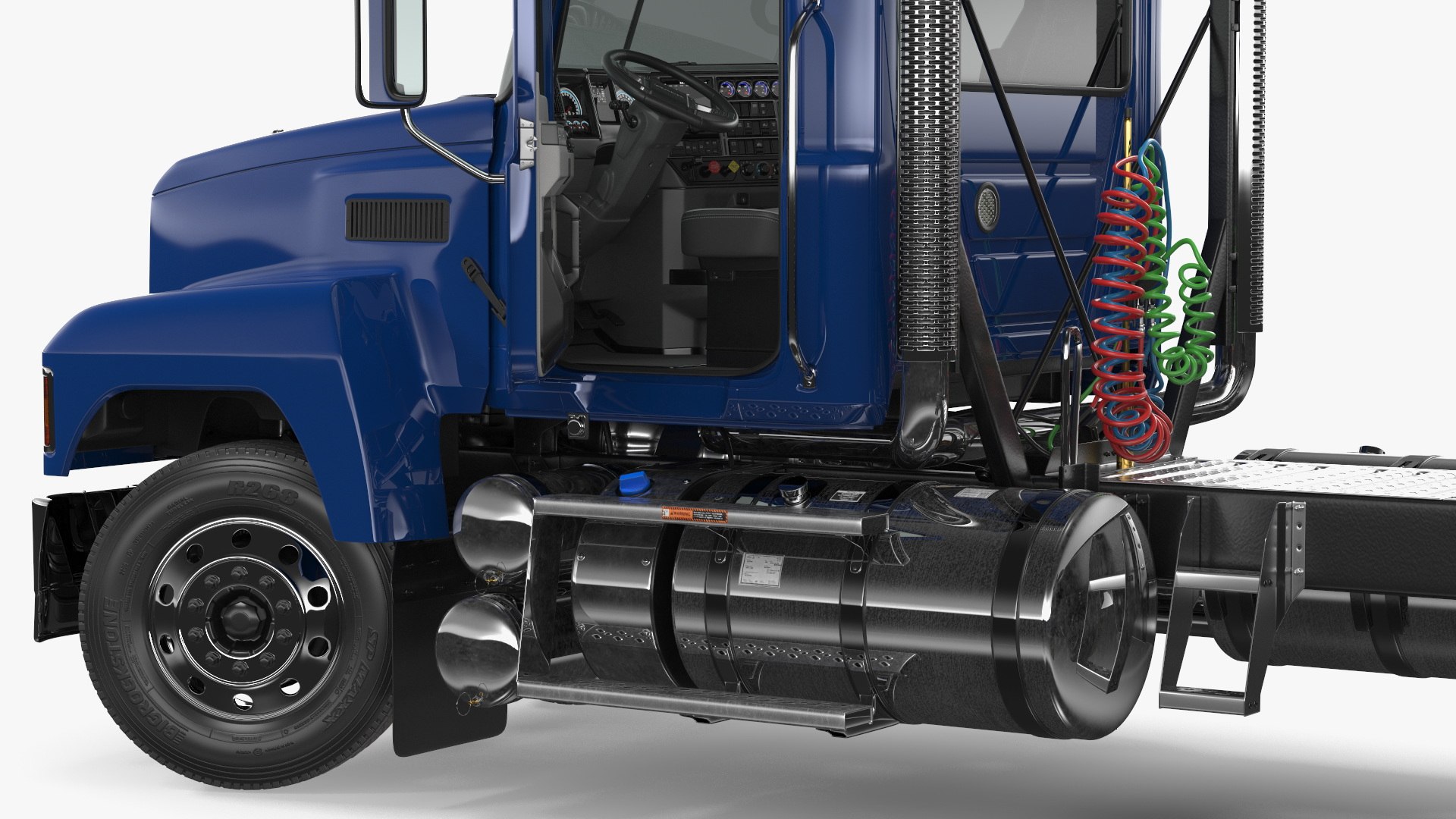 3D Mack Medium Duty Truck Blue Rigged - TurboSquid 2297327