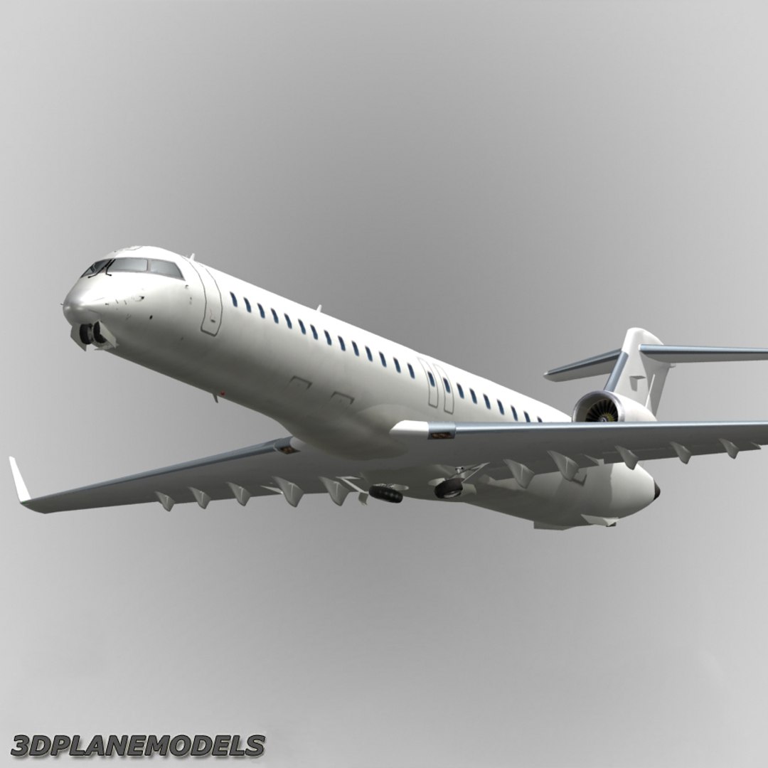 3d Bombardier Crj-900 Generic White