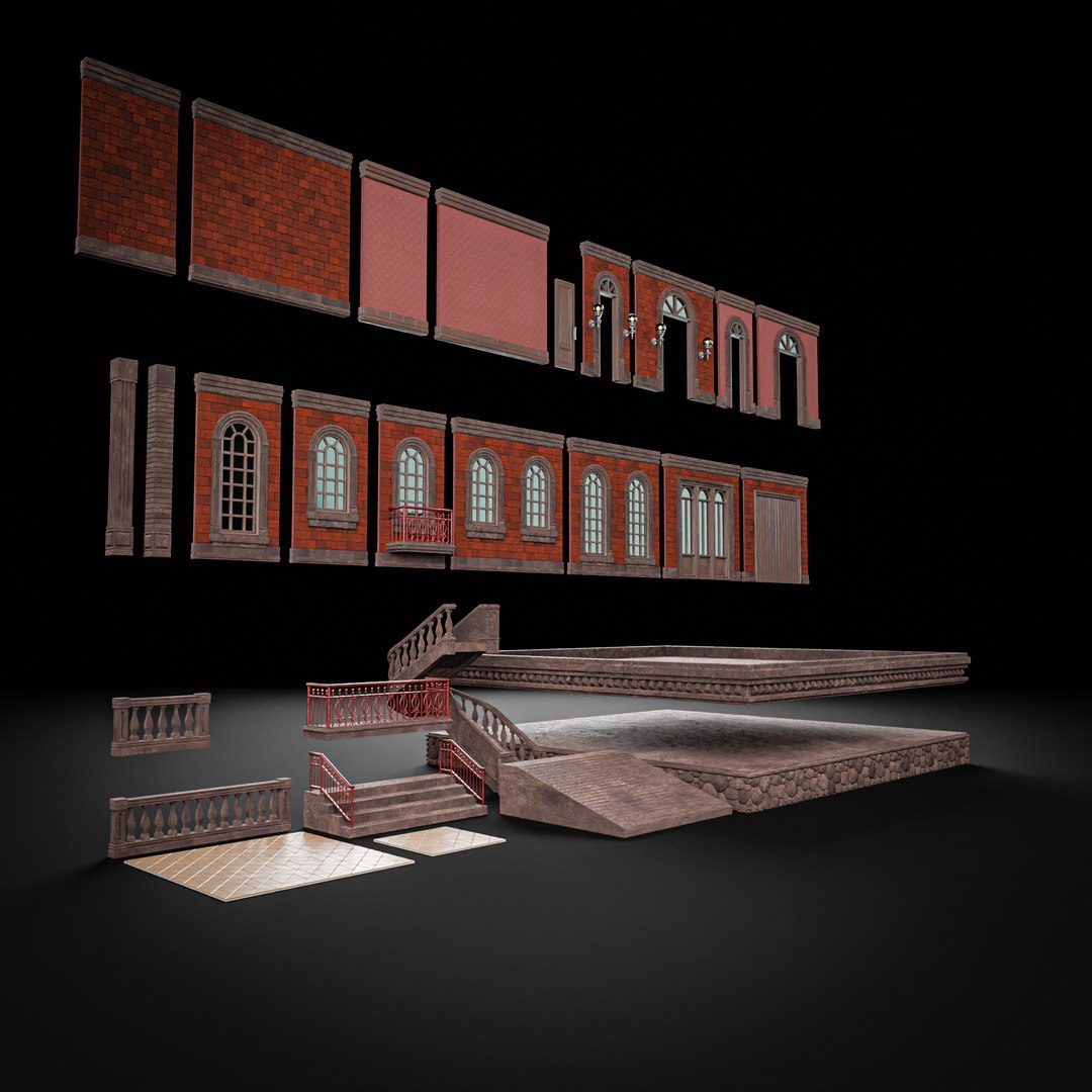 3D MODULAR BUILDING WITH INTERIOR KITBASH 03 - TurboSquid 2264953