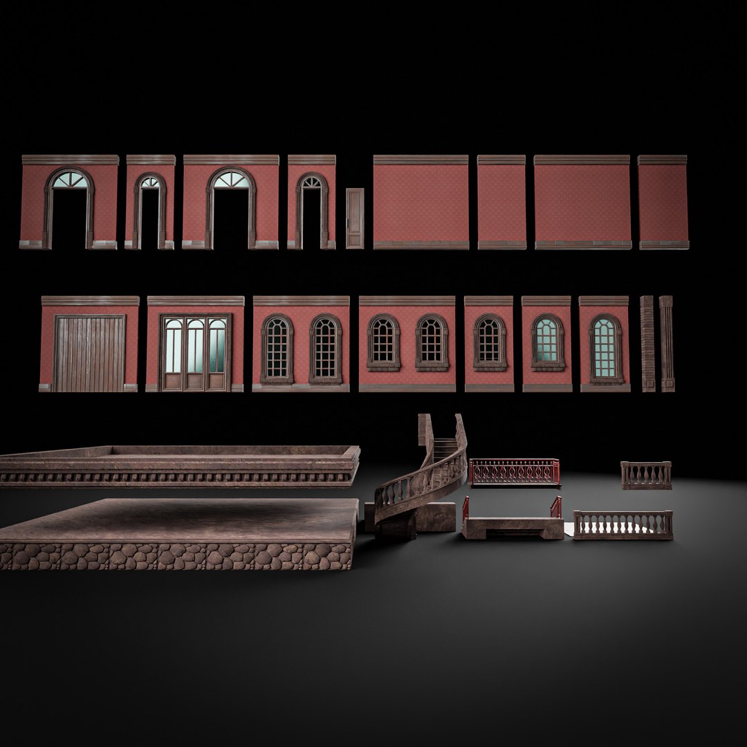 3D MODULAR BUILDING WITH INTERIOR KITBASH 03 - TurboSquid 2264953